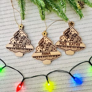 Personalized Music Notes and Piano Ornament - Christmas Ornament ...