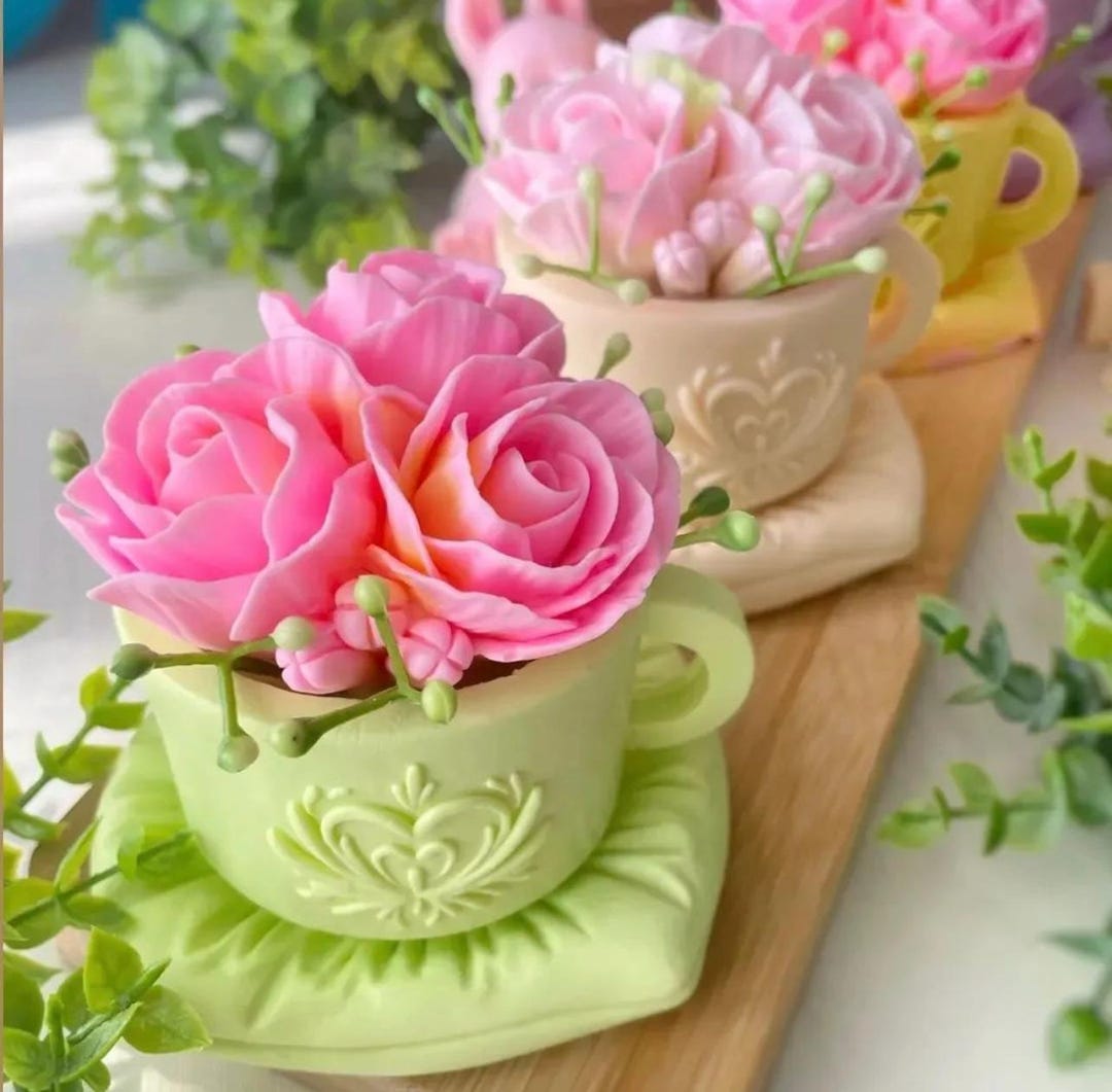 3D Teacup Silicone Mold: Handmade Soap & Resin Projects - Etsy