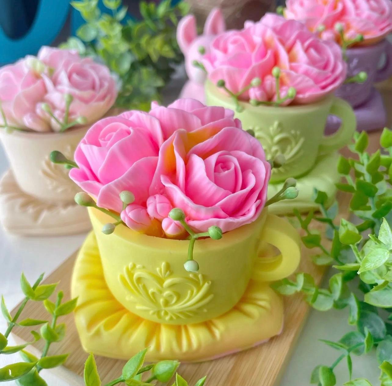 3D Teacup Silicone Mold: Handmade Soap & Resin Projects - Etsy