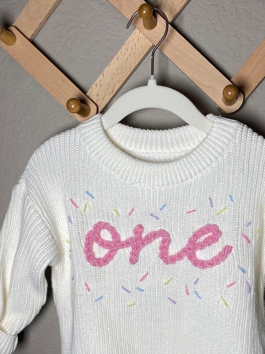Birthday Sweater First Birthday Turning Two Baby Toddler Chunky Sweater ...