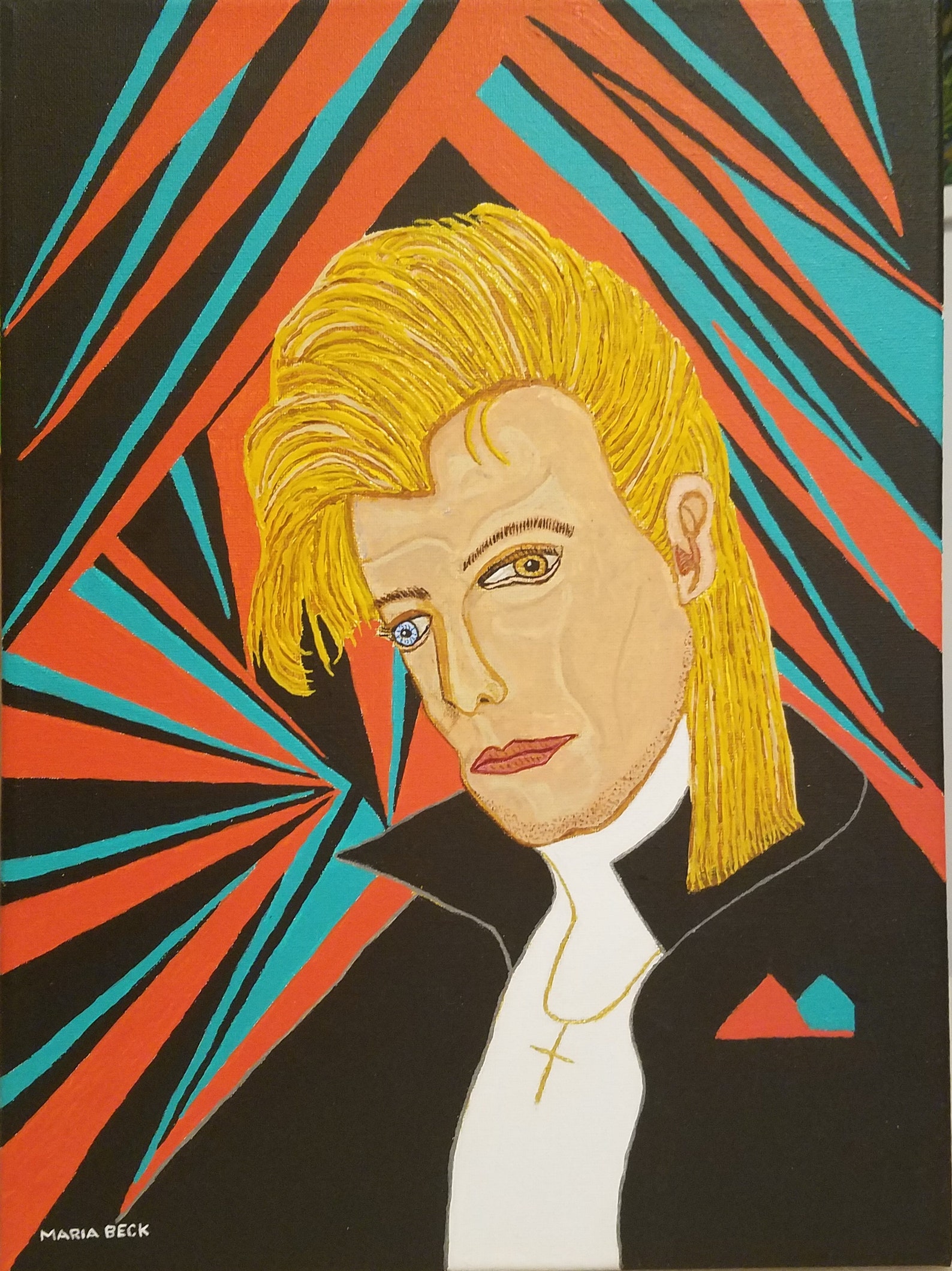 Ziggy Stardust Revived: David Bowie Acrylic Pop Art - Original Music ...