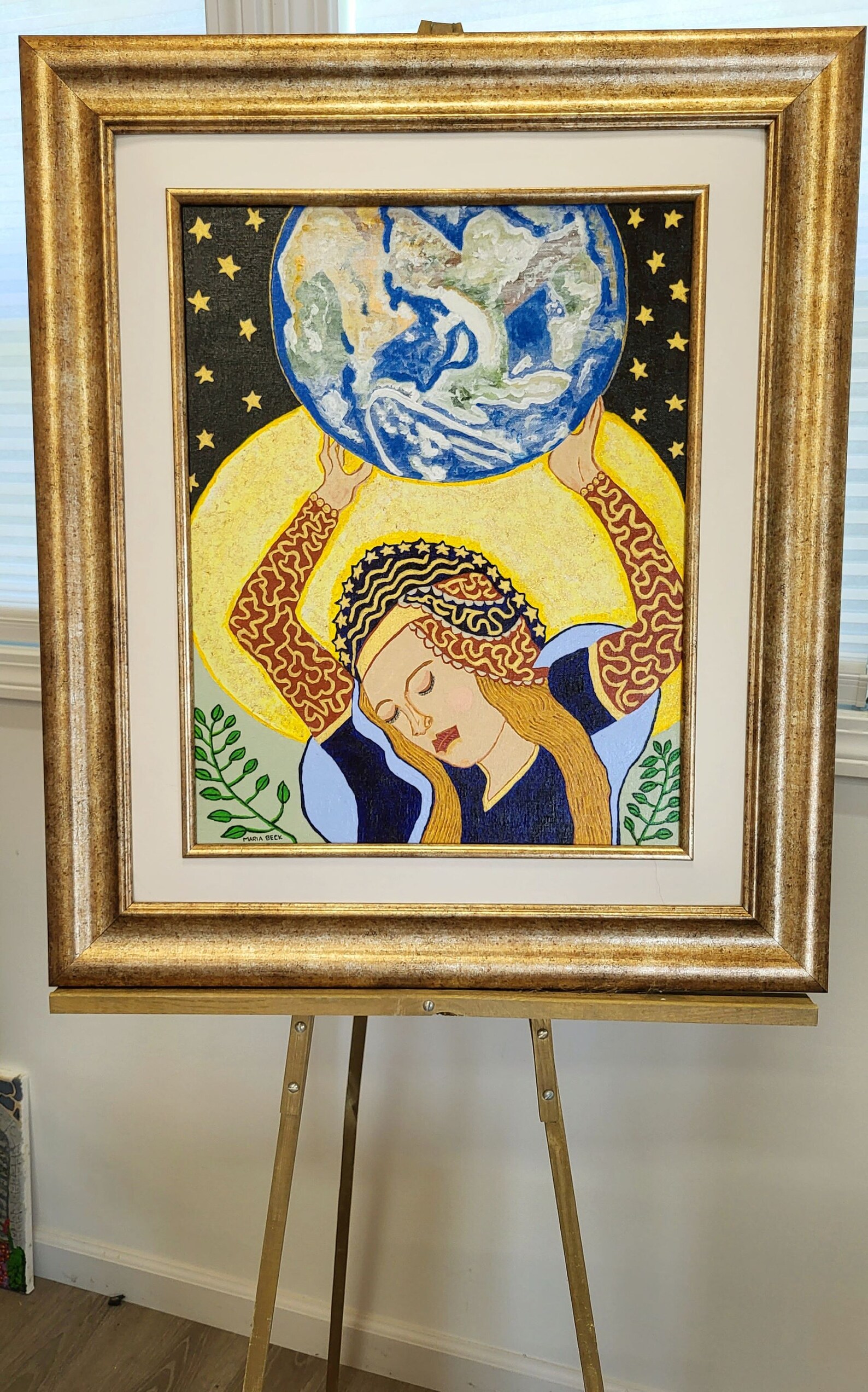 Divine Majesty: Queen of Heaven and Earth Oil Painting - Madonna Art ...