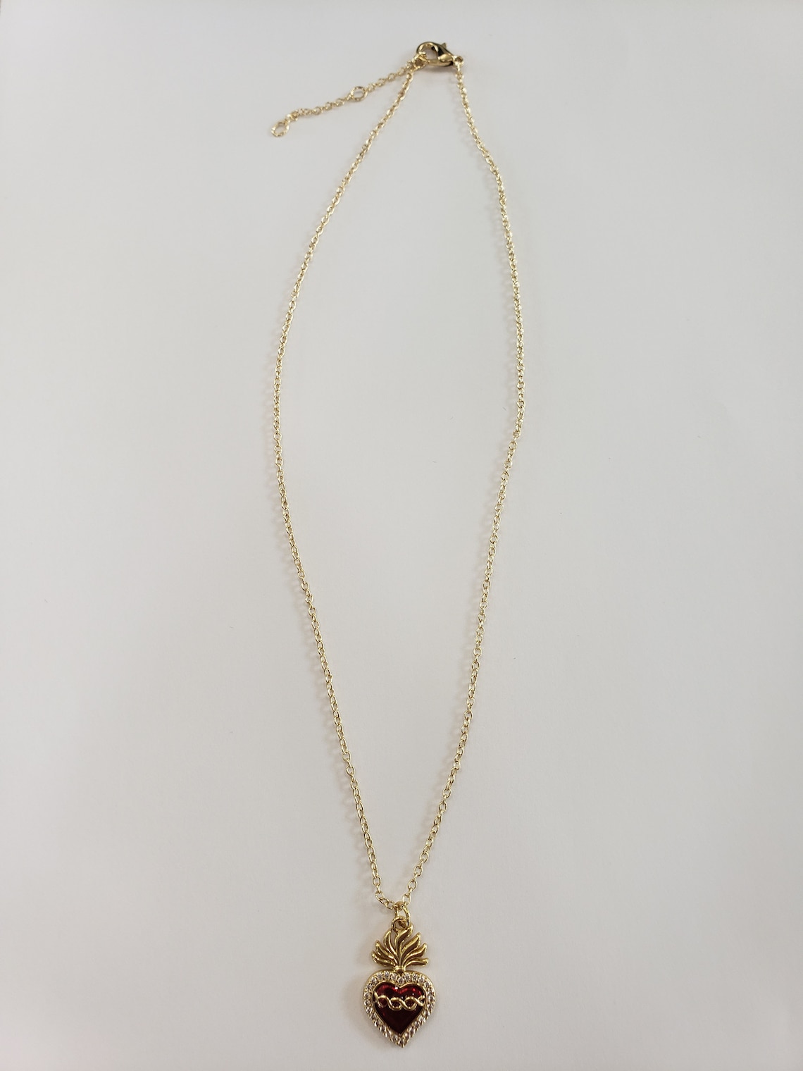 Sacred Heart Necklace, Sacred Heart of Jesus, Sacred Heart, Catholic ...