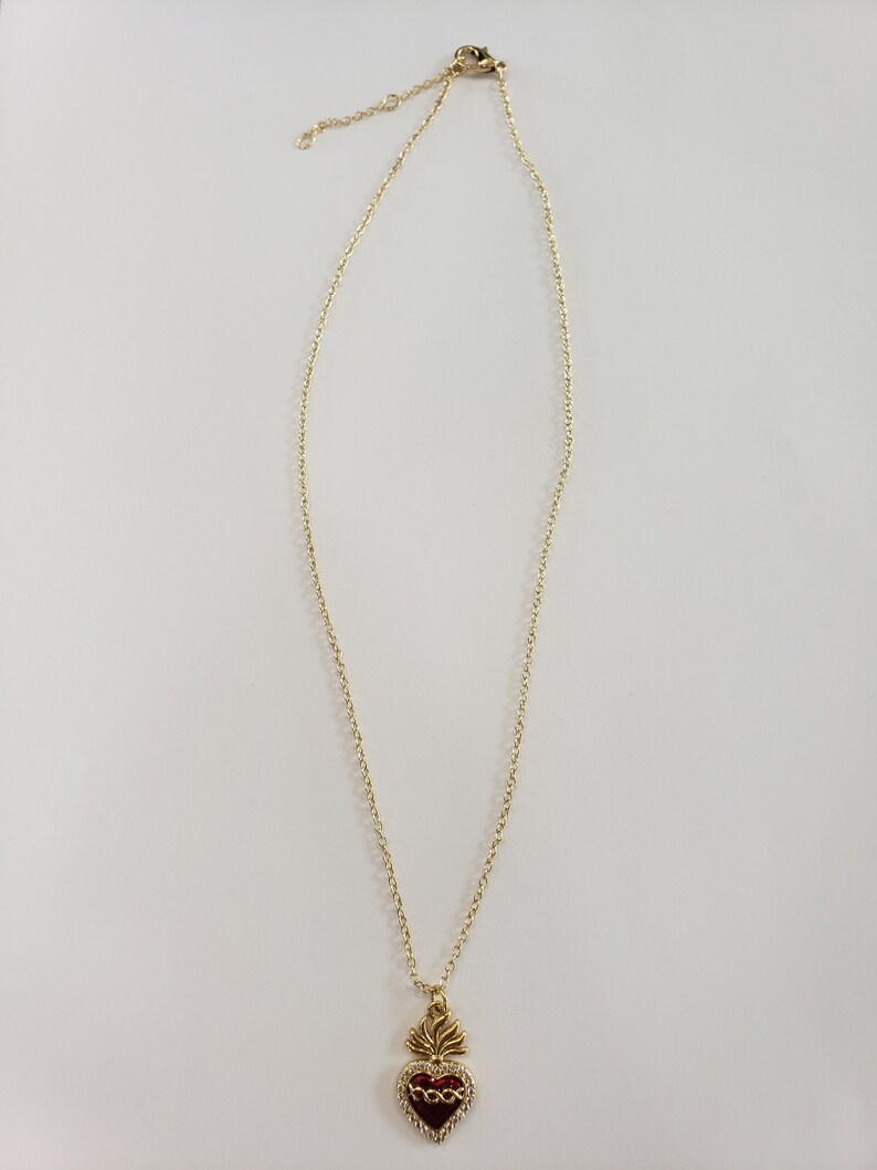 Sacred Heart Necklace, Sacred Heart of Jesus, Sacred Heart, Catholic ...