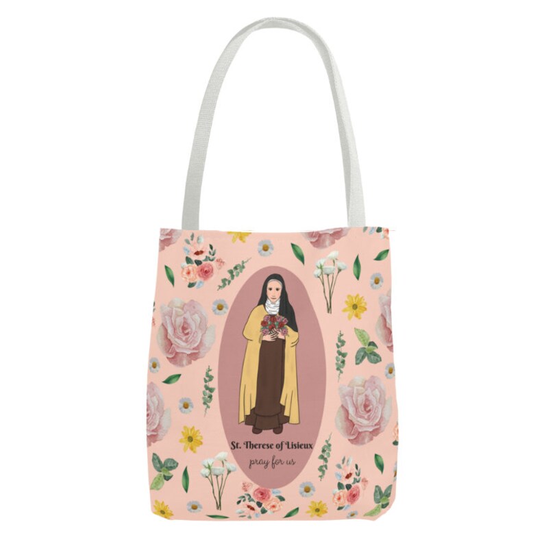 St. Therese of Lisieux Tote Bag, Catholic Tote Bag, Little Flower Bag ...