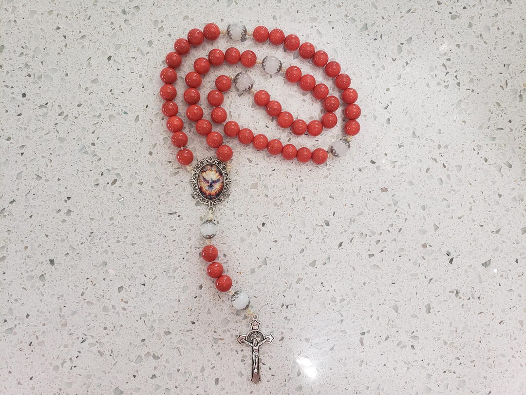 Come Holy Ghost Rosary, Handmade Holy Spirit Rosary, Confirmation ...