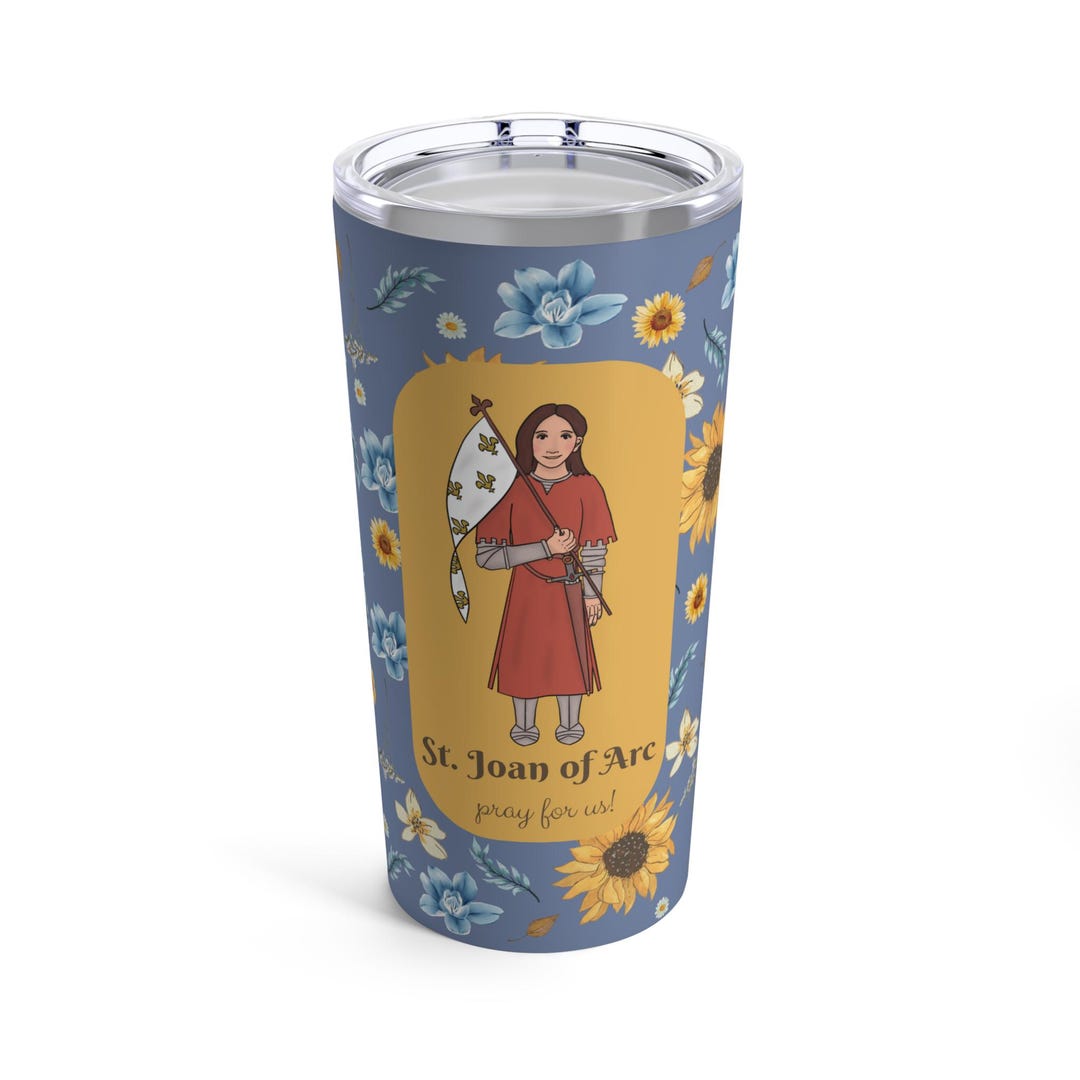 St. Joan of Arc Tumbler, Catholic Water Bottle, Catholic Tumbler, Saint ...