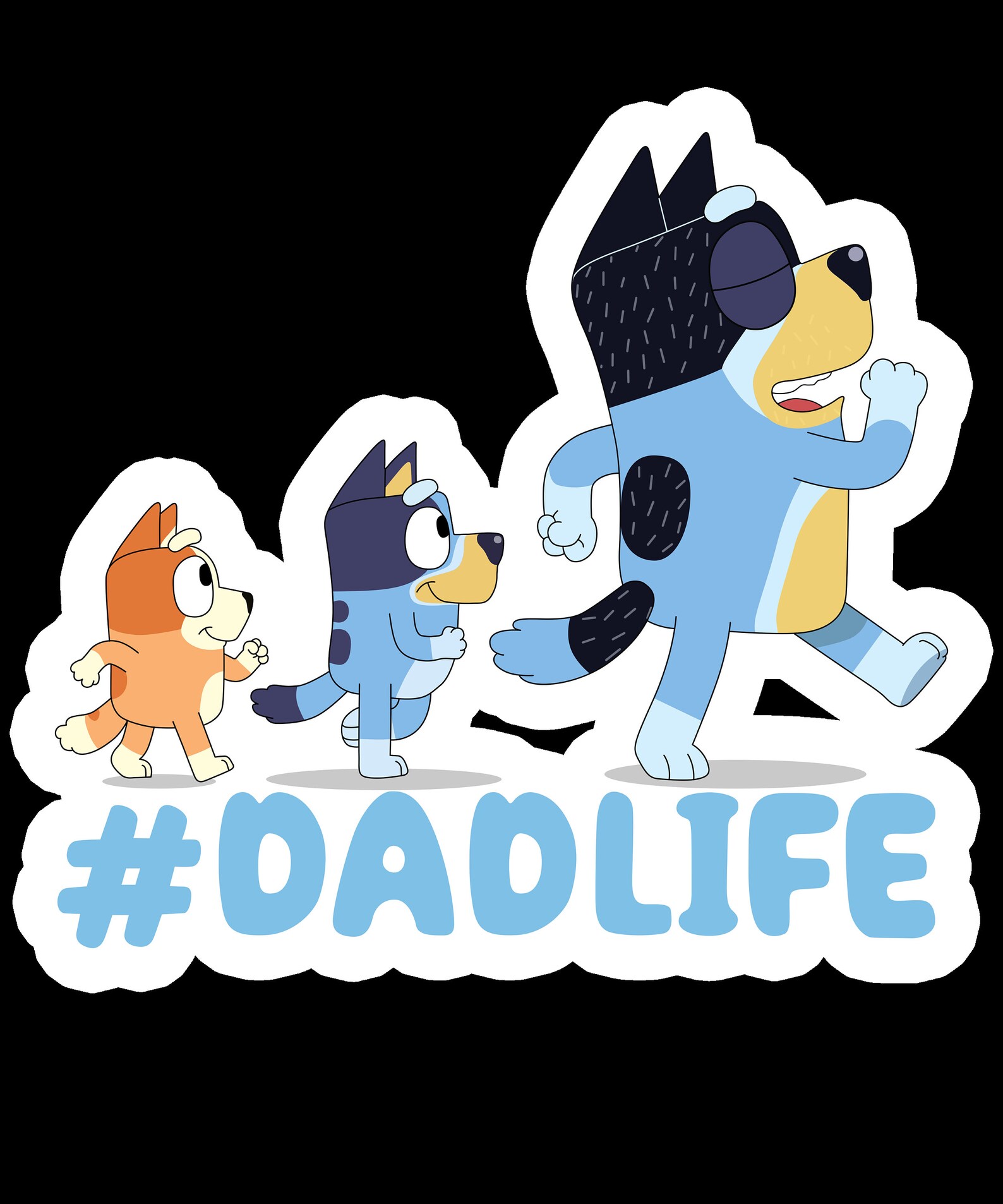 Bluey Family Wagon Sticker Bluey Sticker Bluey Stickers - Etsy
