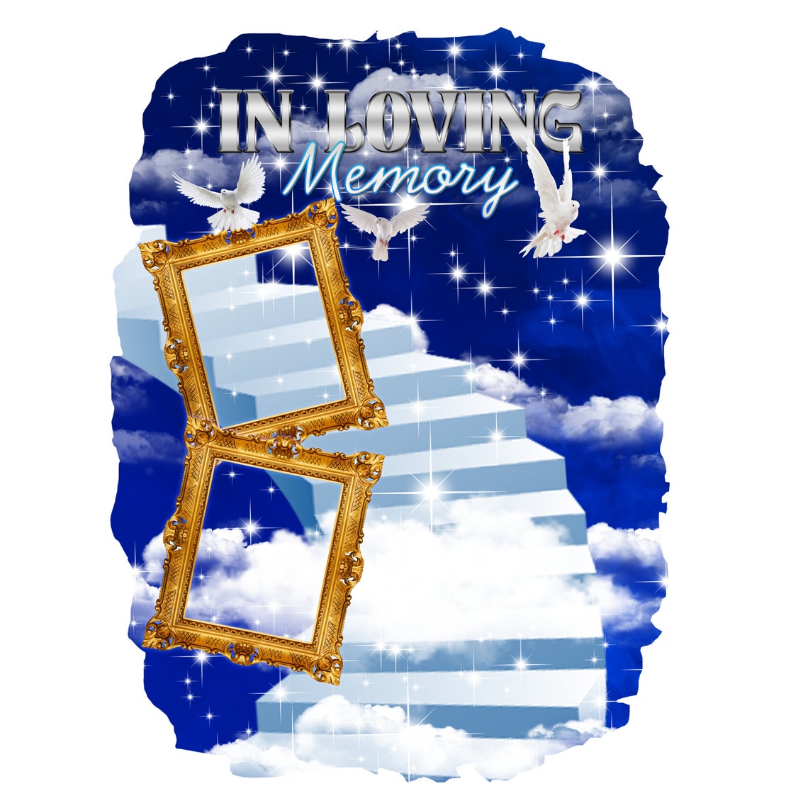 In Loving Memory Png-blue | Memorial Png Canva Editable | Canva ...