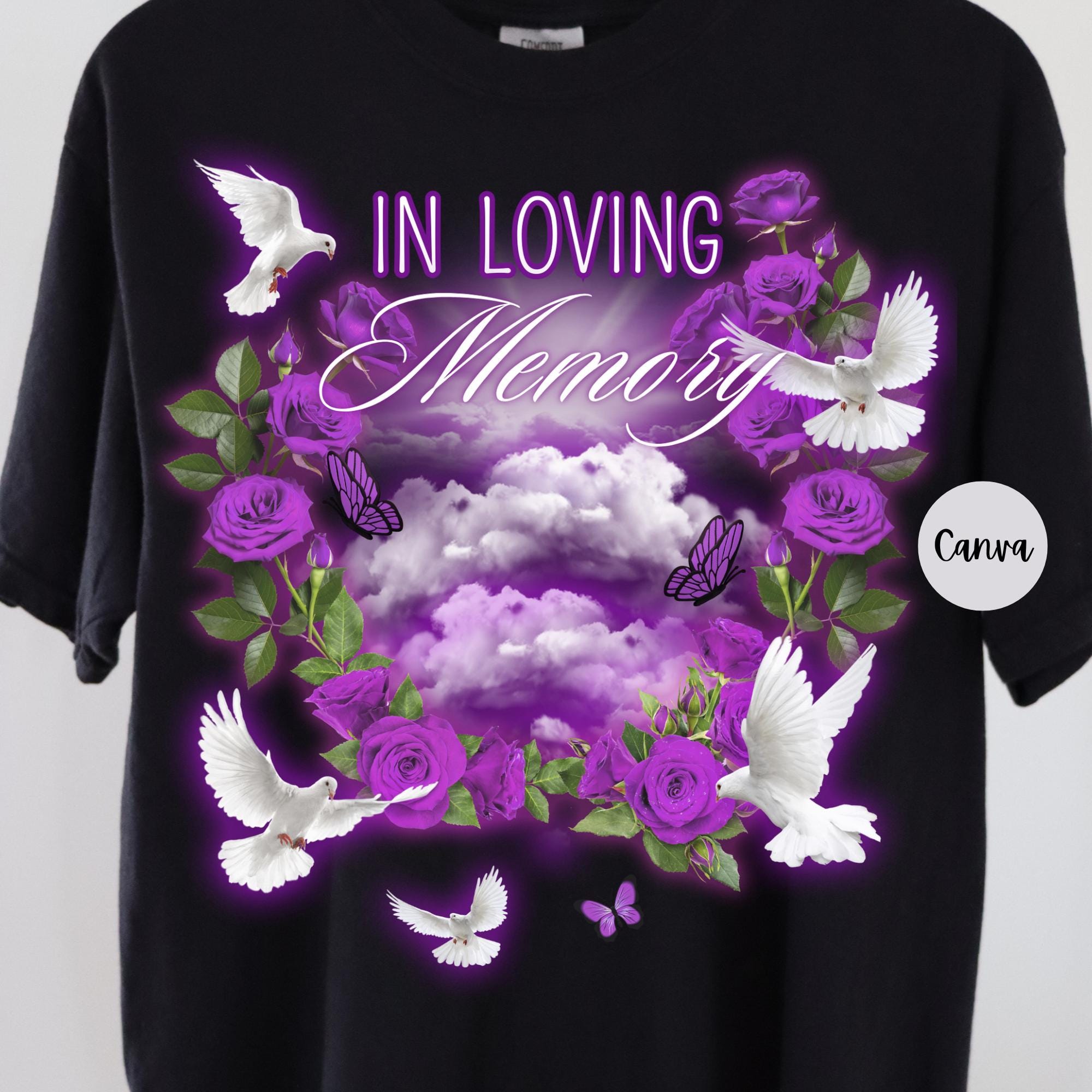 Rip Shirt Template Purple Canva | Forever in Our Hearts With ...
