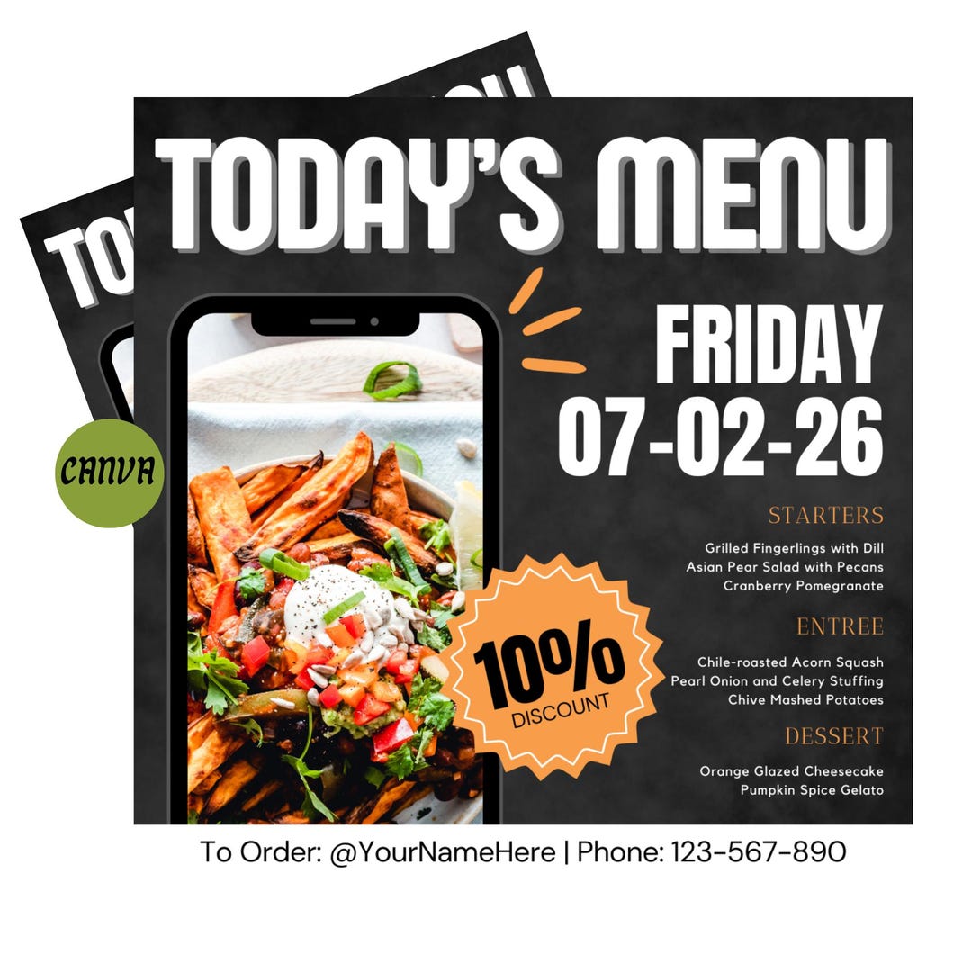 Catering Menu Flyer | Weekly Menu Flyer | Lunch Menu Flyer | Dinner ...