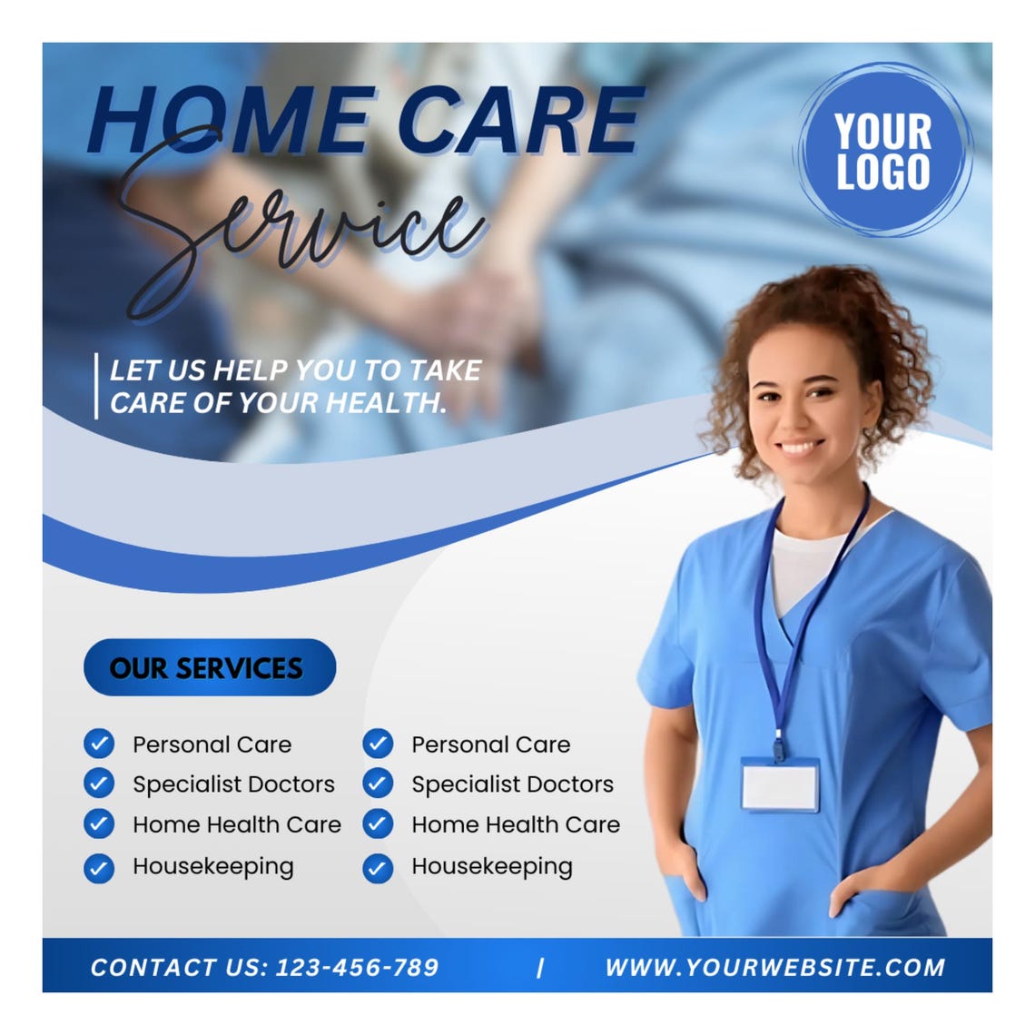 Flyer Template for Nusring Home | Home Health Business Flyer | Nursing ...