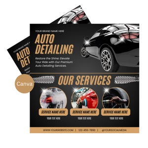 Car Detailing Flyer | Car Wash Flyer | Editable Flyer | Automative ...