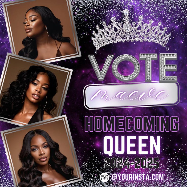 Prom Queen Campaign Flyer | Vote for Prom Queen Flyer | Prom Queen ...