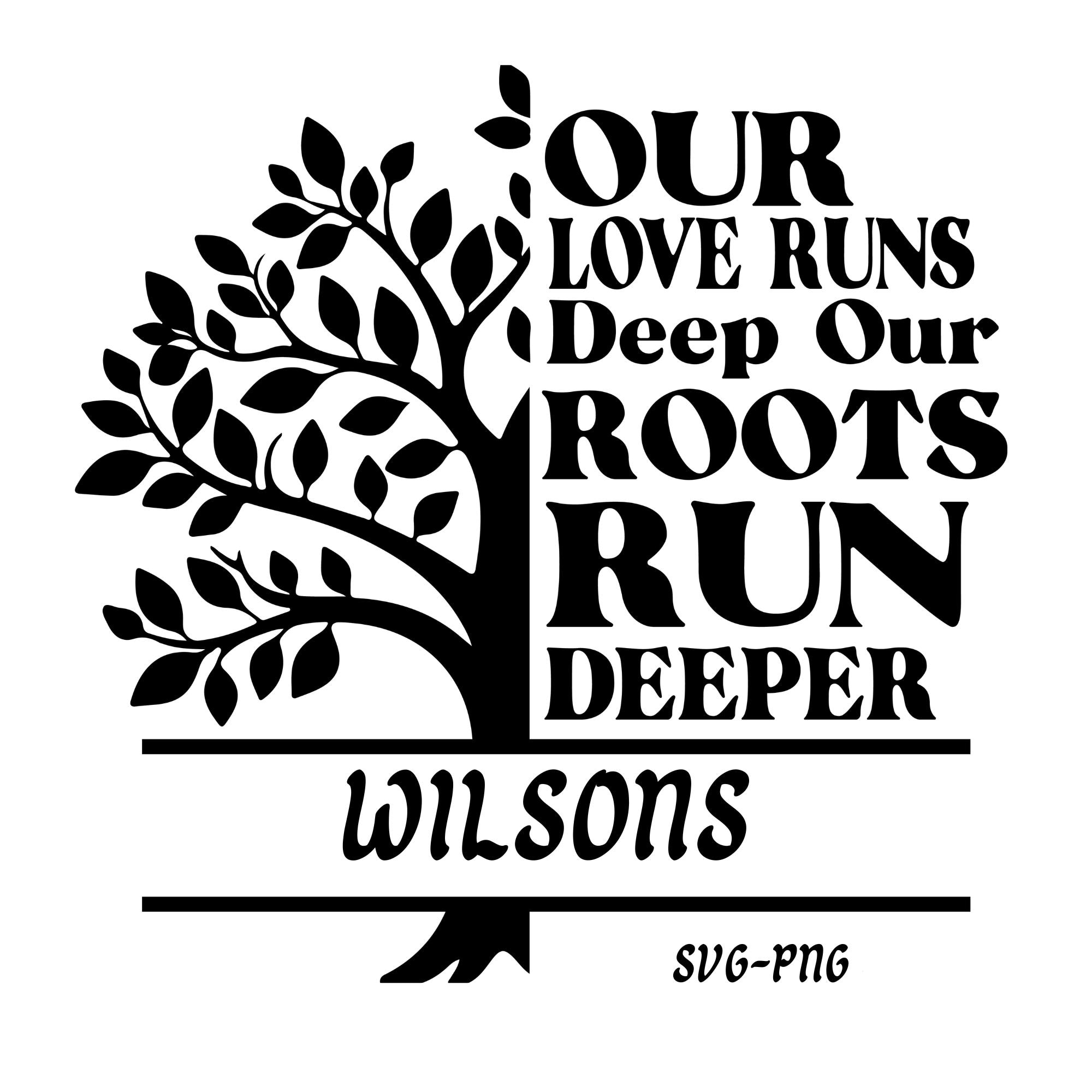 Our Love Runs Deep Svg Family Reunion Tshirt With Tree Svg Our Love ...