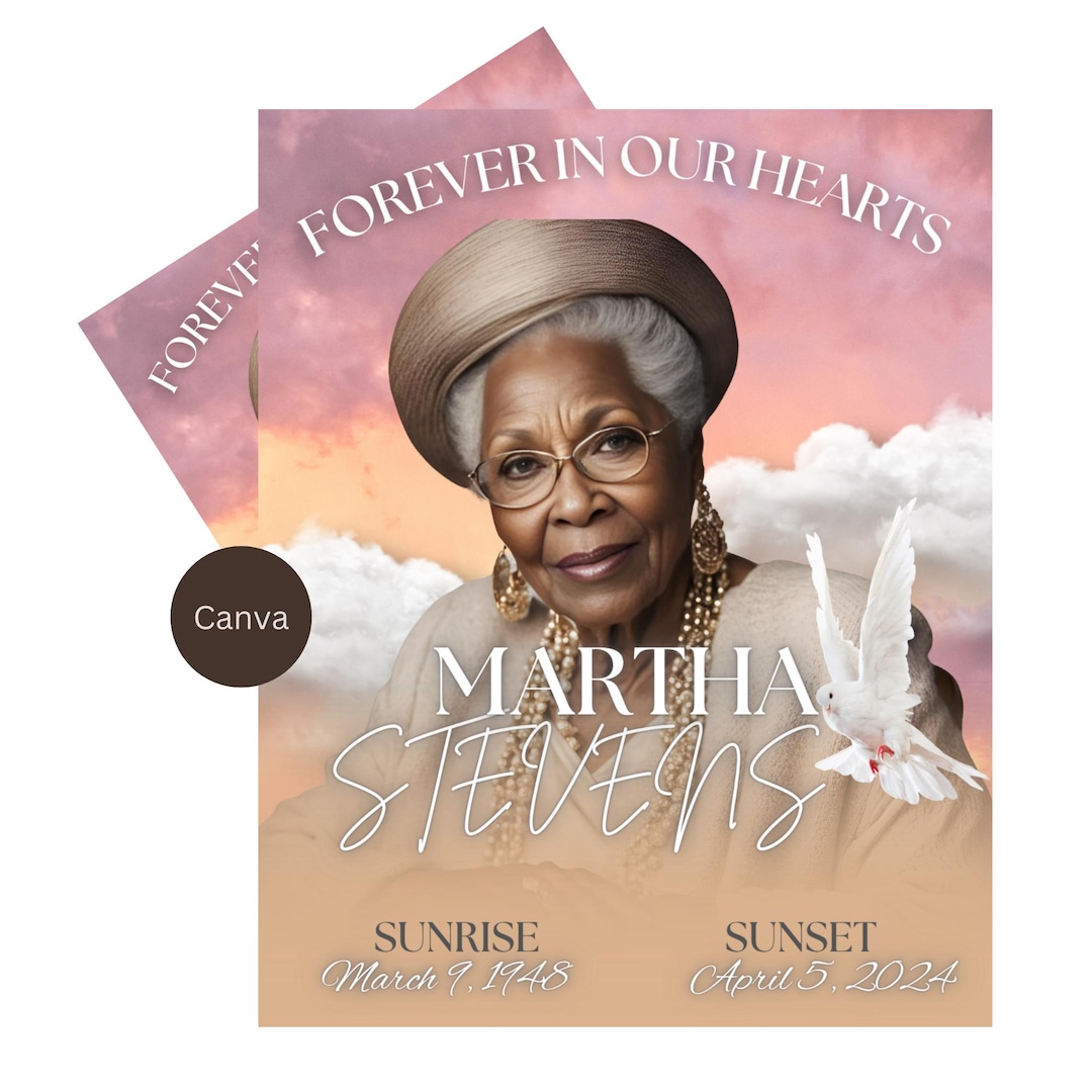 In Loving Memory Flyer | Memorial Flyer | Funeral Announcement ...