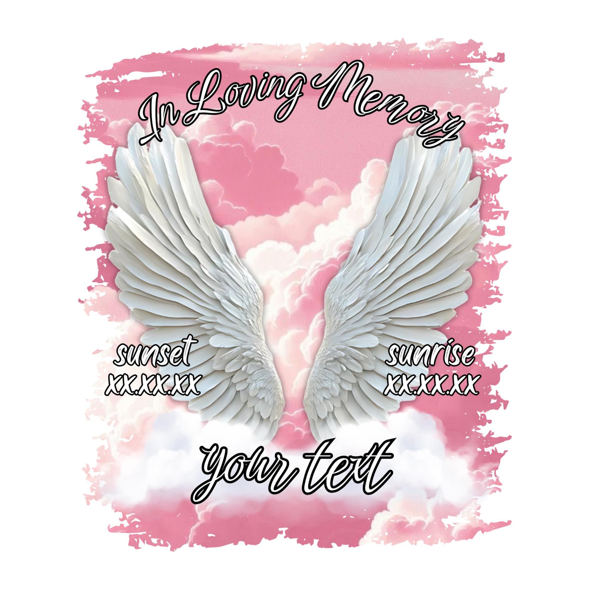 In Loving Memory Background Pink | in Loving Memory T-shirt Template ...