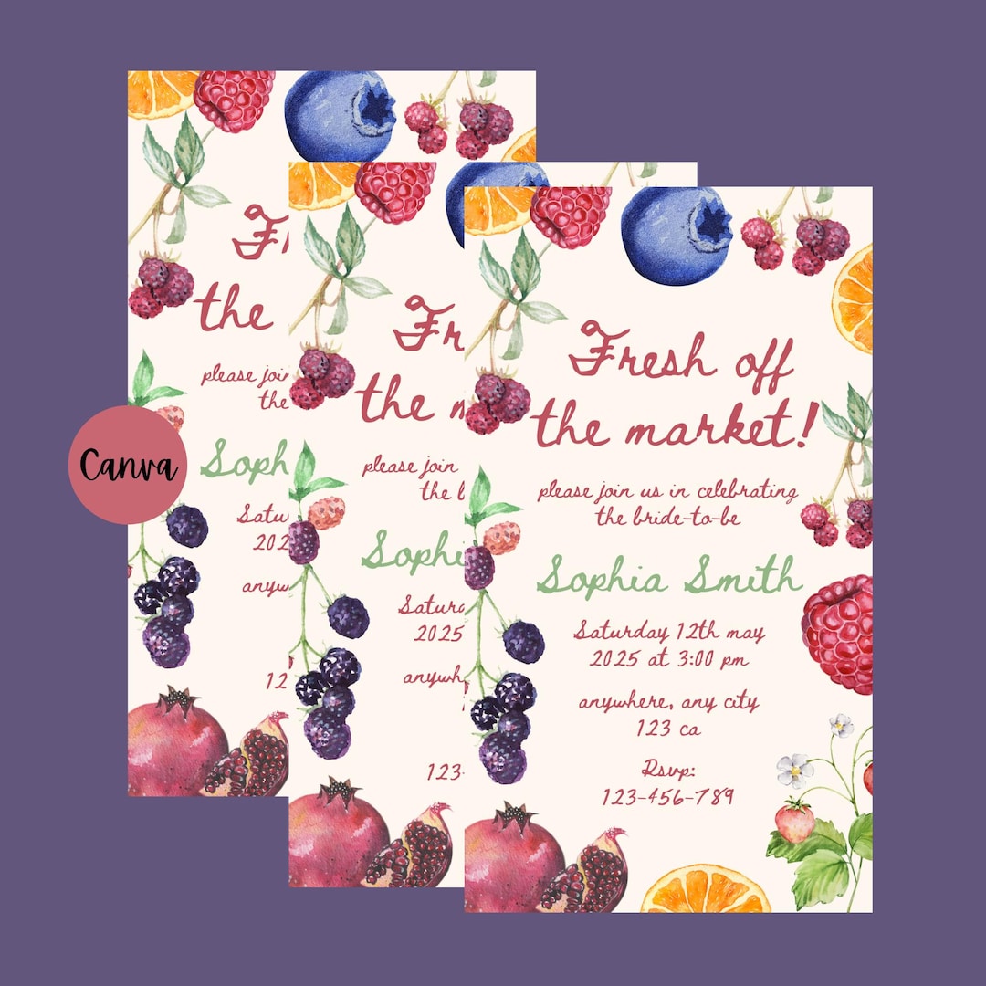Fresh off the Market Invite Digital | Fresh off the Market Bridal ...
