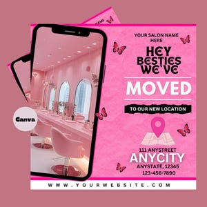Relocation Flyer | New Location Flyer | We Moved Flyer | Editable Flyer ...
