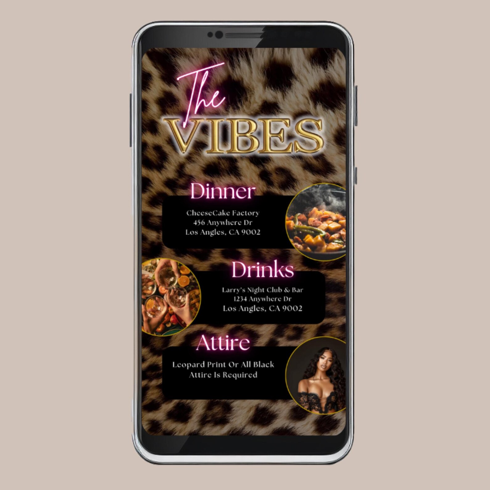 Cheetah Print Birthday Flyer | Cheetah Print Invites Adult | Animated ...