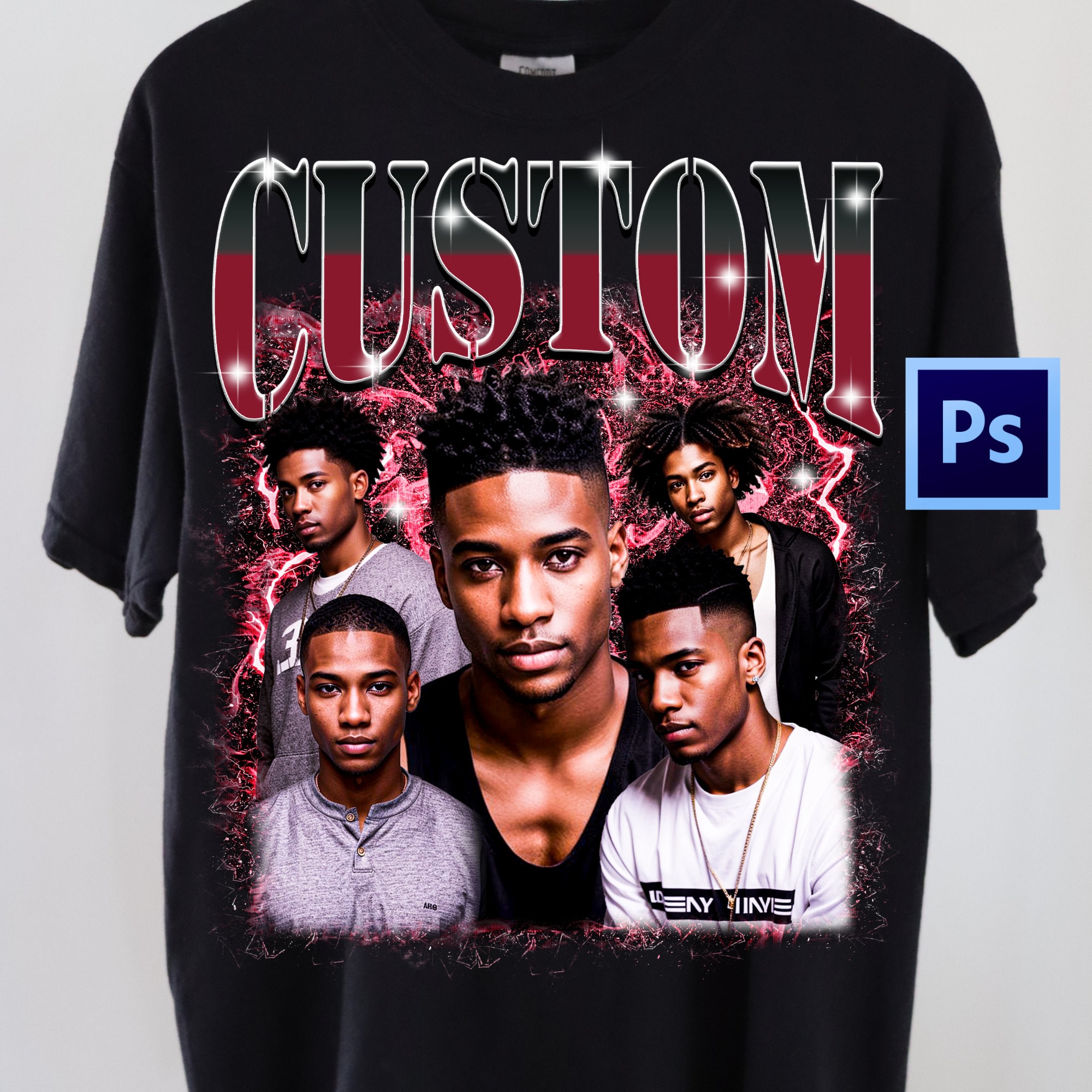 Custom Bootleg Rap Tee Template | Bootleg Shirt Template Photoshop ...