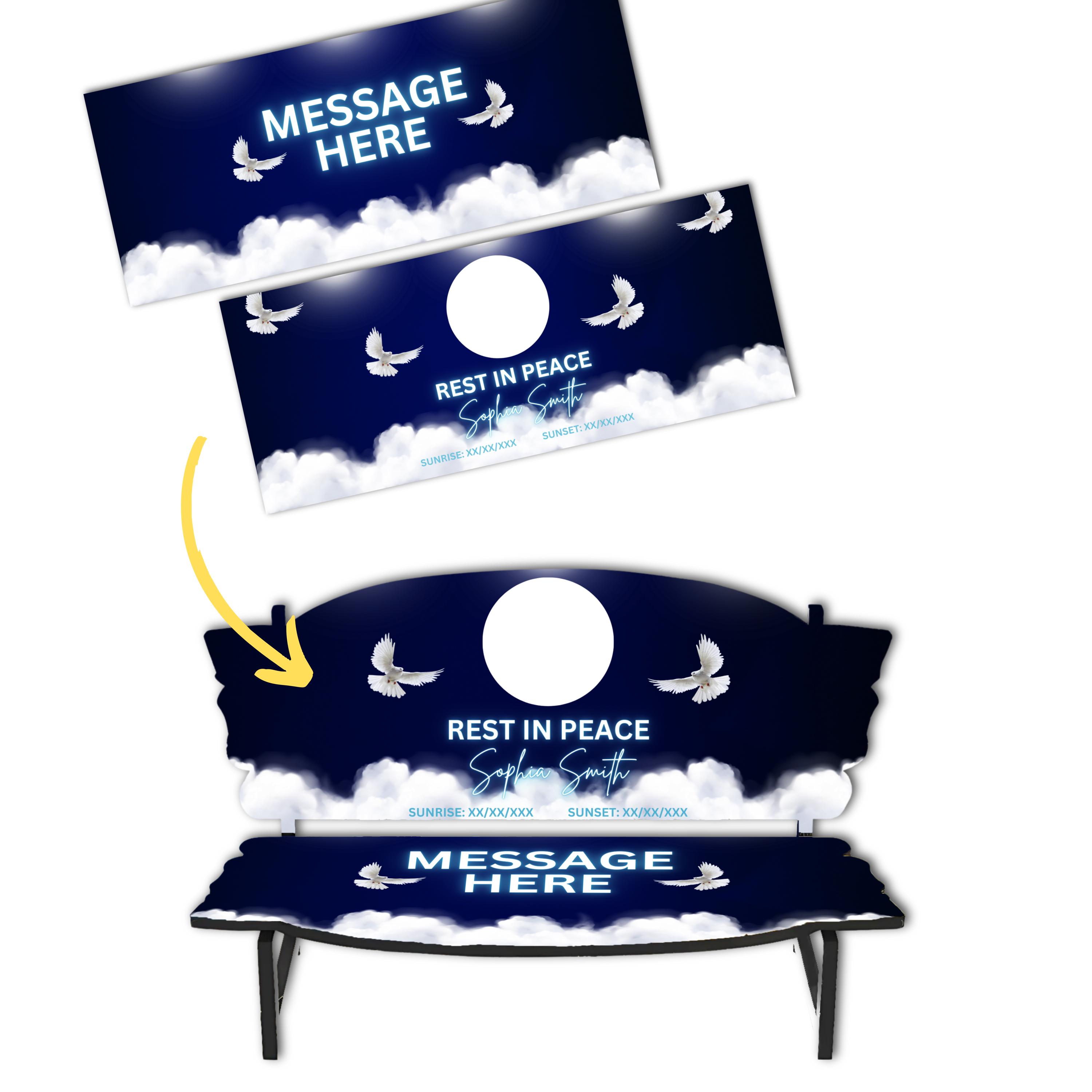 Template for Memorial Bench | Memorial Bench Template | Sublimation ...