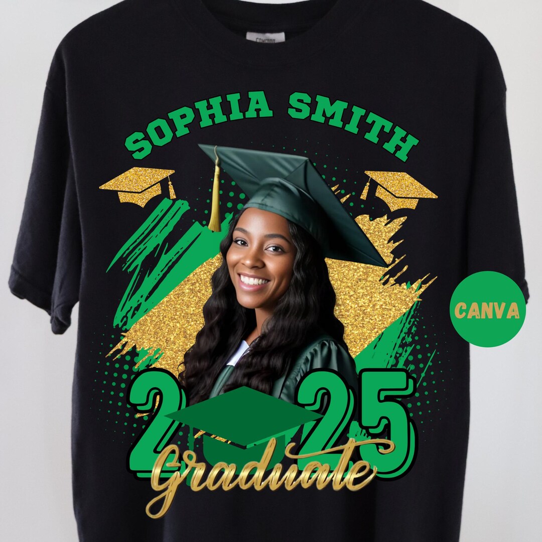 Graduation T Shirt Design , Editable Canva | Graduation T-shirt Design ...