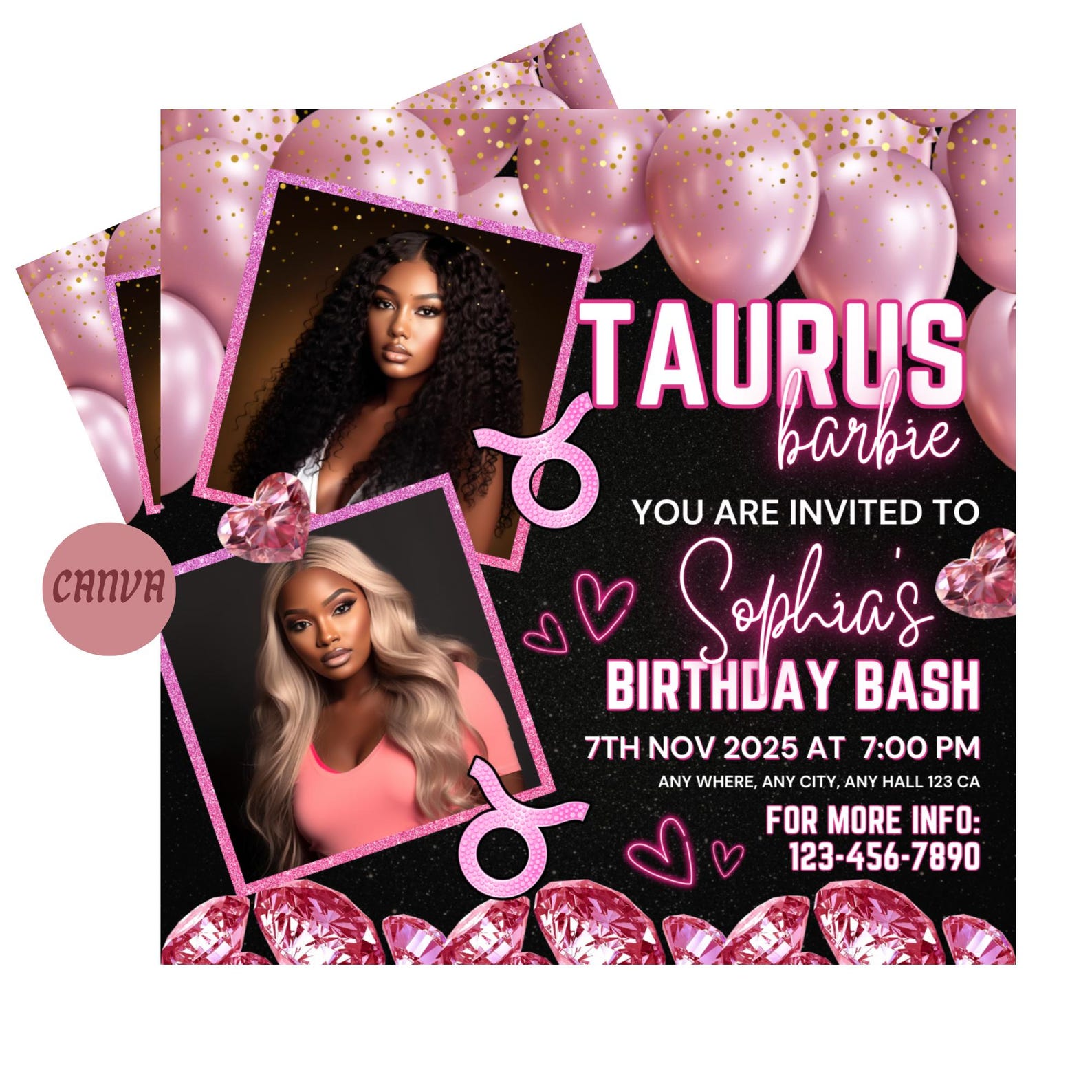 Taurus Flyer | Taurus Party Flyer | Taurus Birthday Flyer | Taurus Club ...
