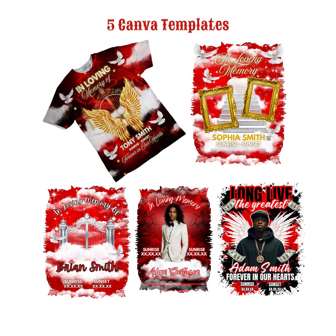 In Loving Memory Shirt Template Red | in Loving Memory Shirts Red ...