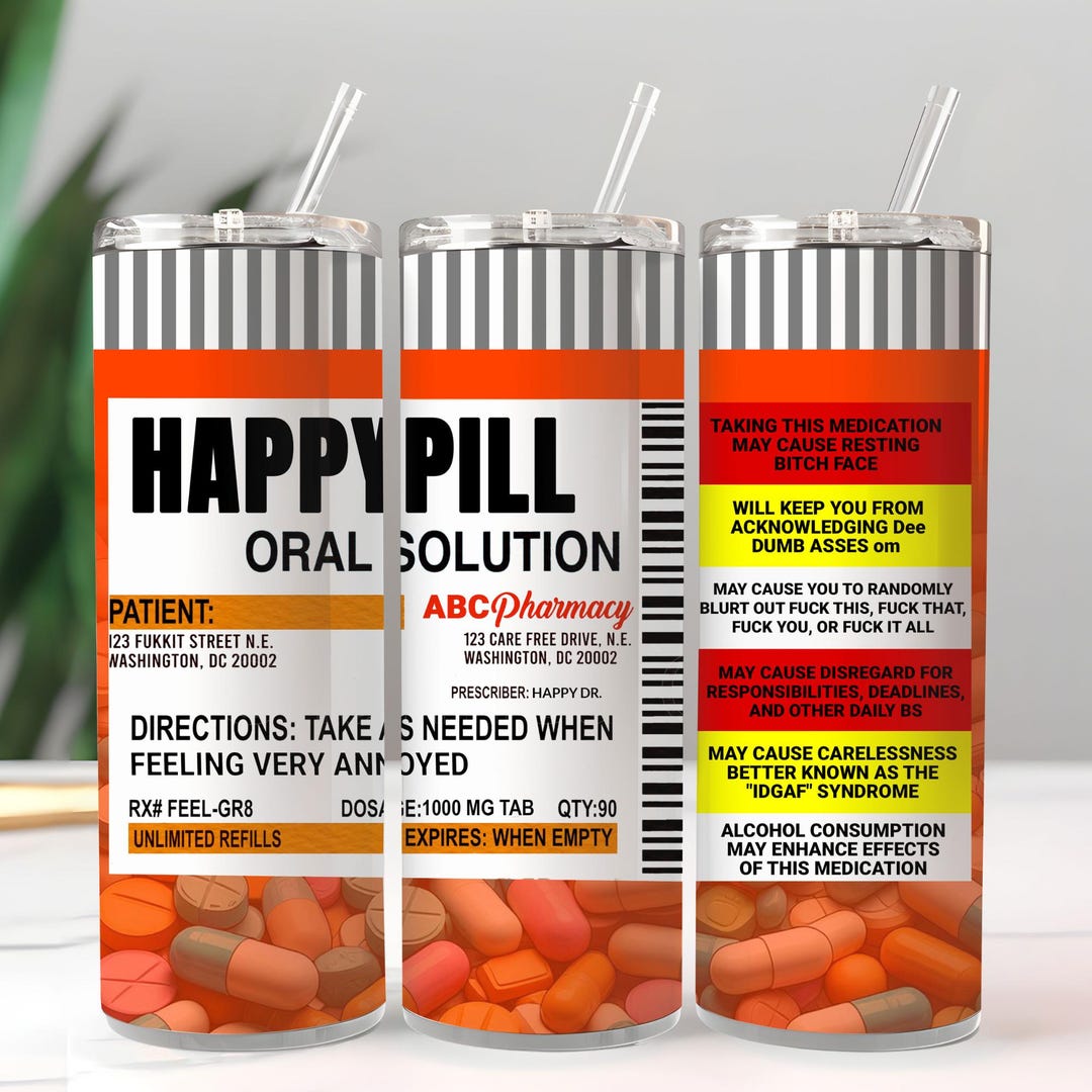 Pill Bottle Wrap | Pill Bottle Tumbler Wrap | Sumbliation Tumbler ...