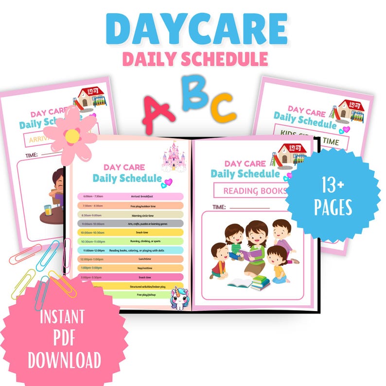 Daycare Classroom Schedule Daily Schedule for Home Daycare in Home ...