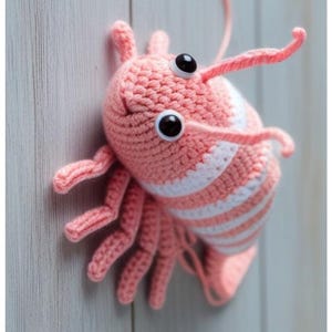 Shrimp Crochet Pattern Amigurumi Crochet Shrimp Pattern Cute Shrimp Pattern Crochet Sea Animals ...