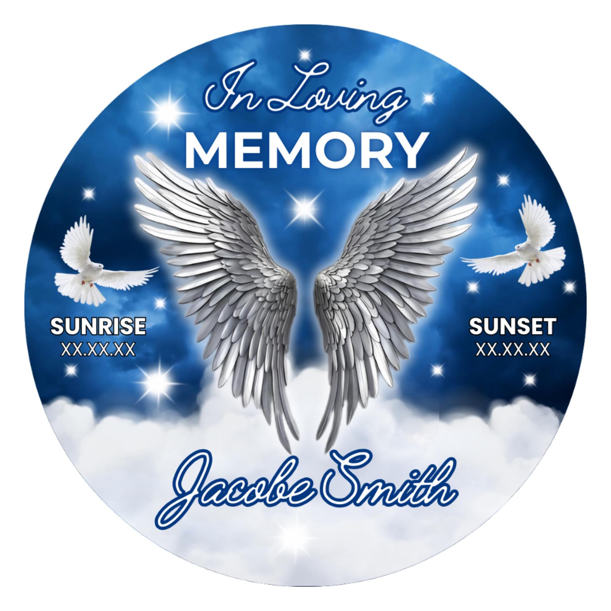 Memorial Button Template Canva | in Loving Memory Button Template ...