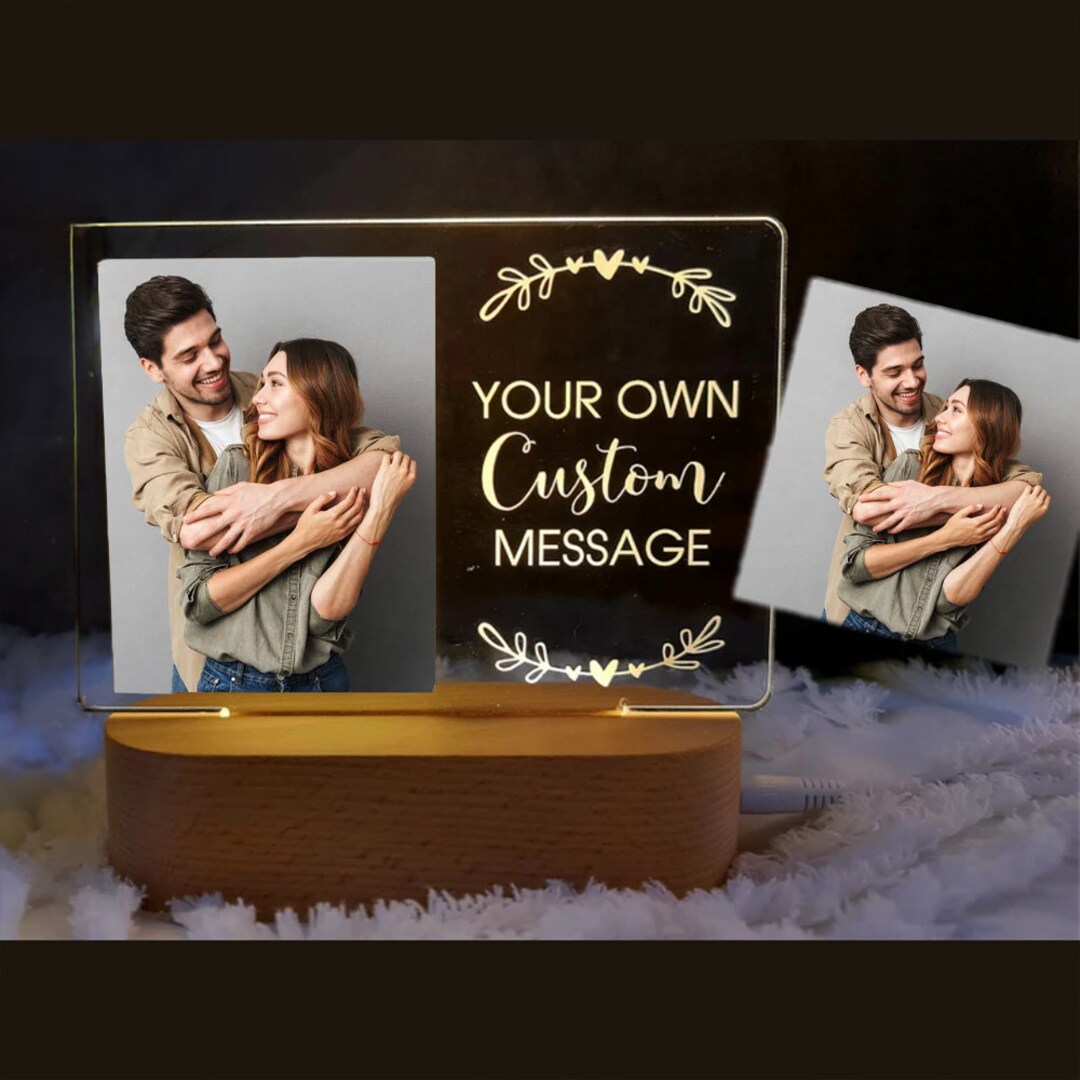 Custom Photo Night Light, Personalized Photo Gift, Couple Gift, Gift ...
