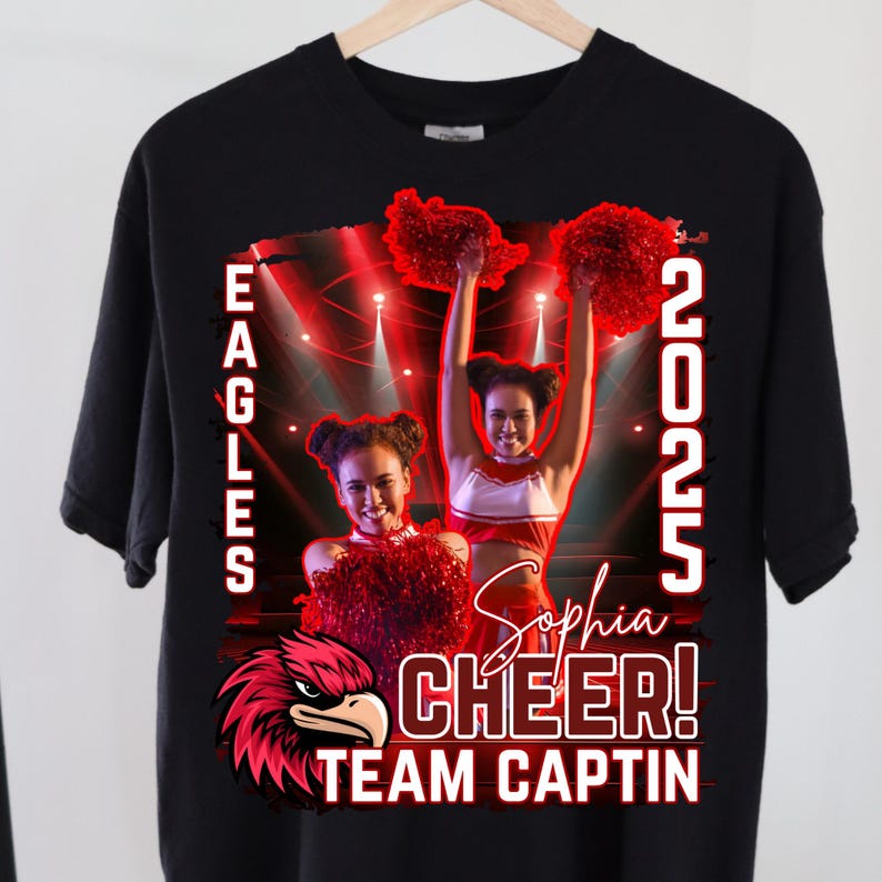 Cheer Shirt Template Canva | Cheer Editable T-shirt Template | Editable ...