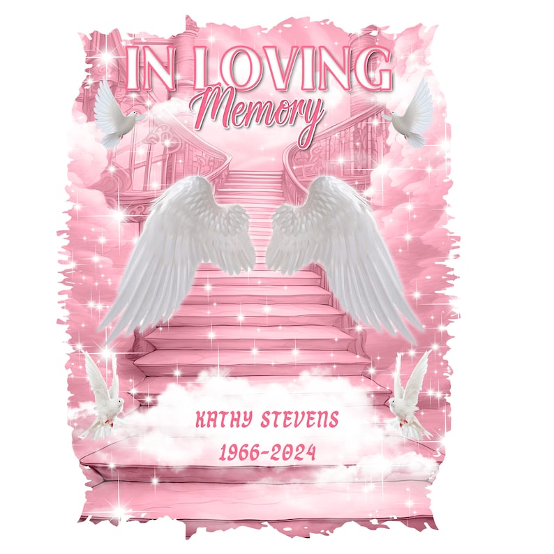 In Loving Memory Png Pink | Canva Editable Memorial Shirt | Memorial ...