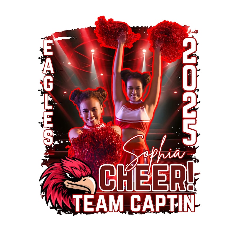 Cheer Shirt Template Canva | Cheer Editable T-shirt Template | Editable ...
