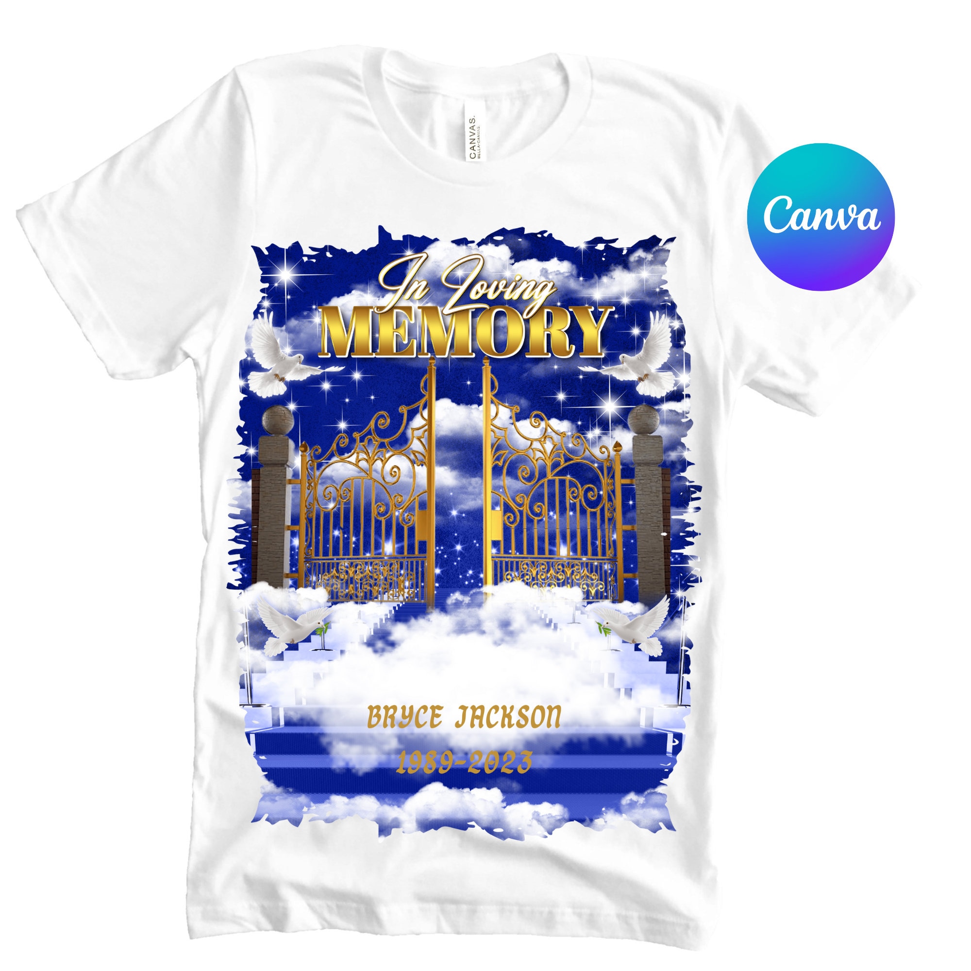 In Loving Memory Png - Blue | Memorial Shirt Png Canva | Loving Memory ...