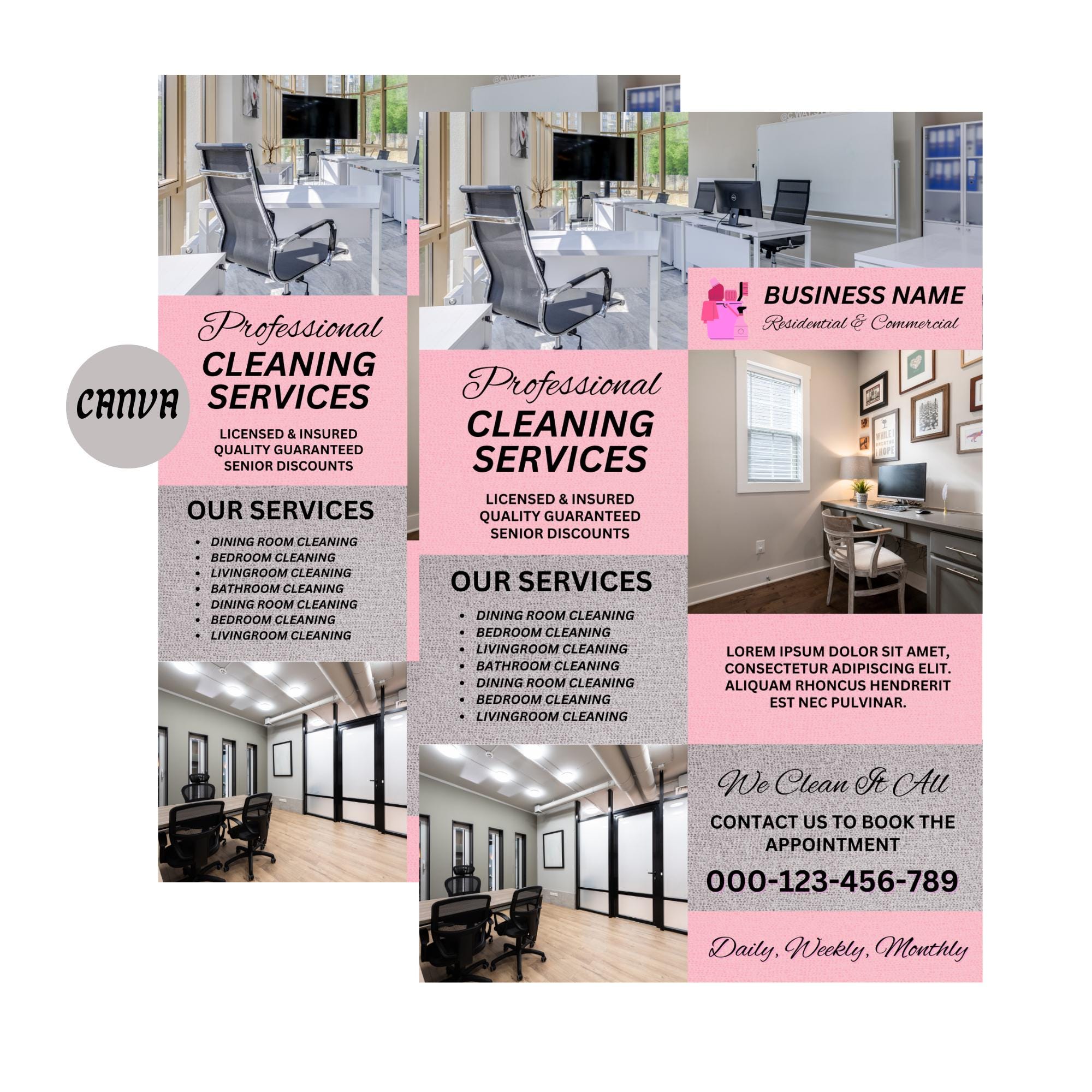 Office Cleaning Flyer | Commercial Cleaning Flyer | House & Office ...