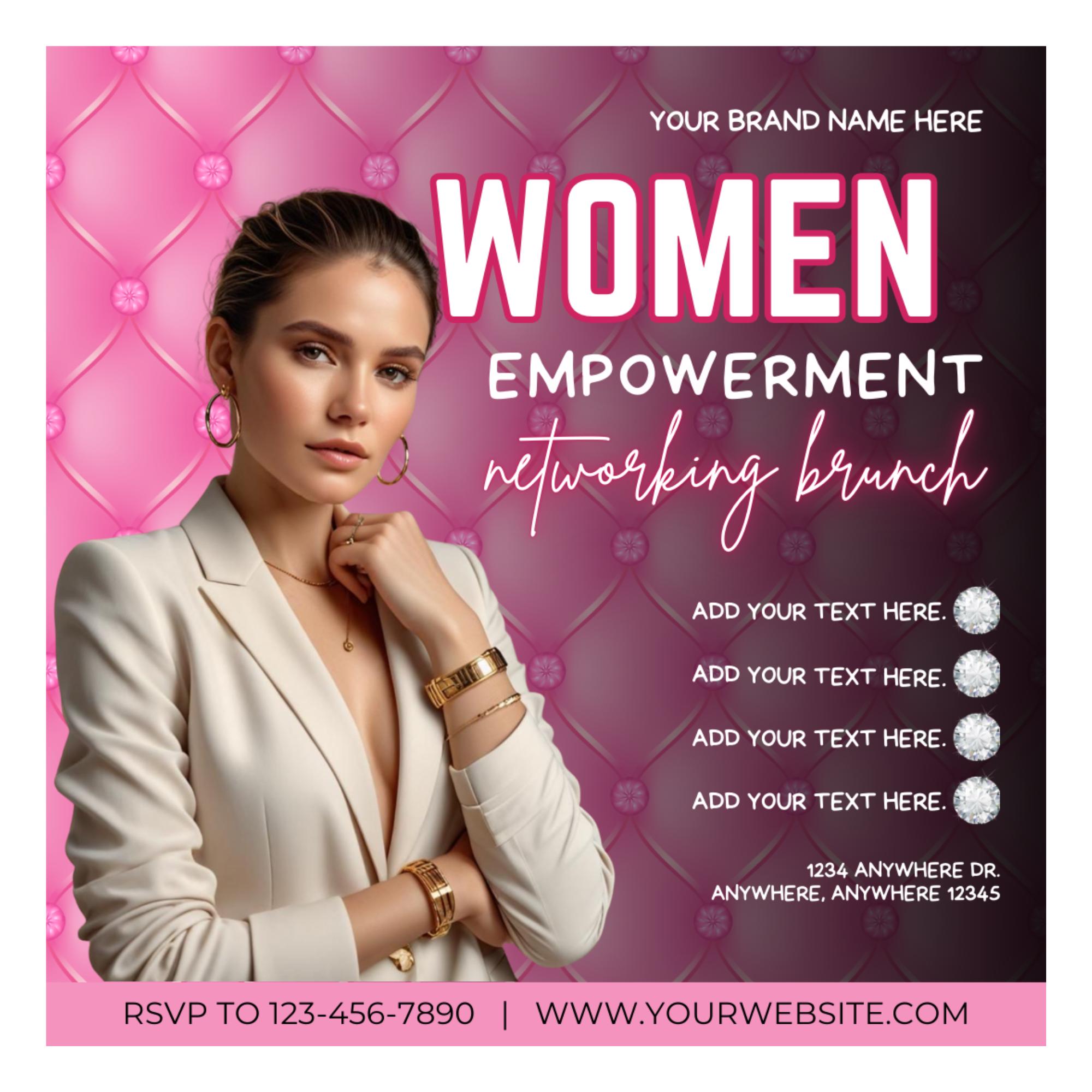 Women Empowerment Brunch Flyer | Empowerment Brunch Flyer | Networking ...