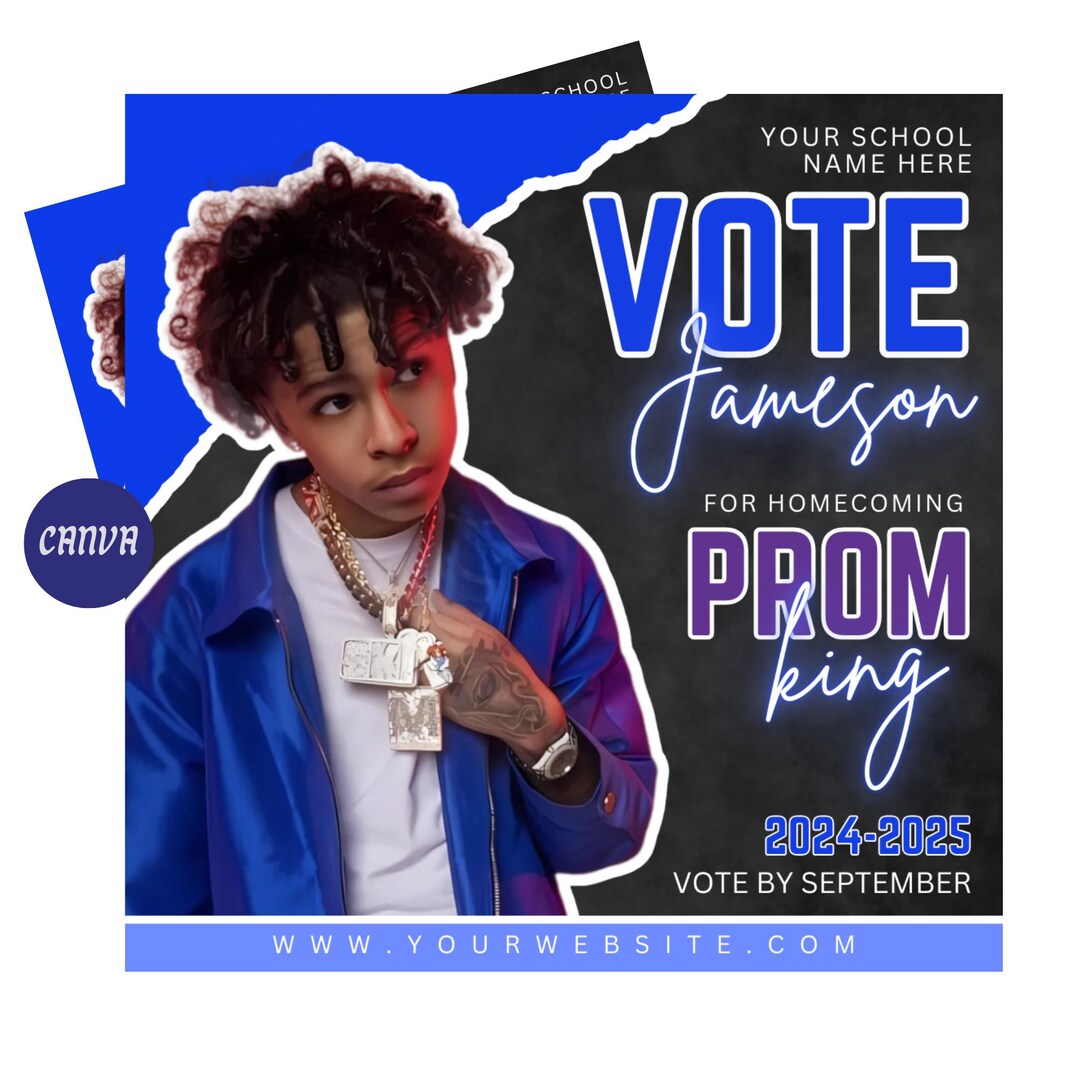 Vote Prom King Flyer | Vote for Prom King Flyer | Homecoming Flyer ...