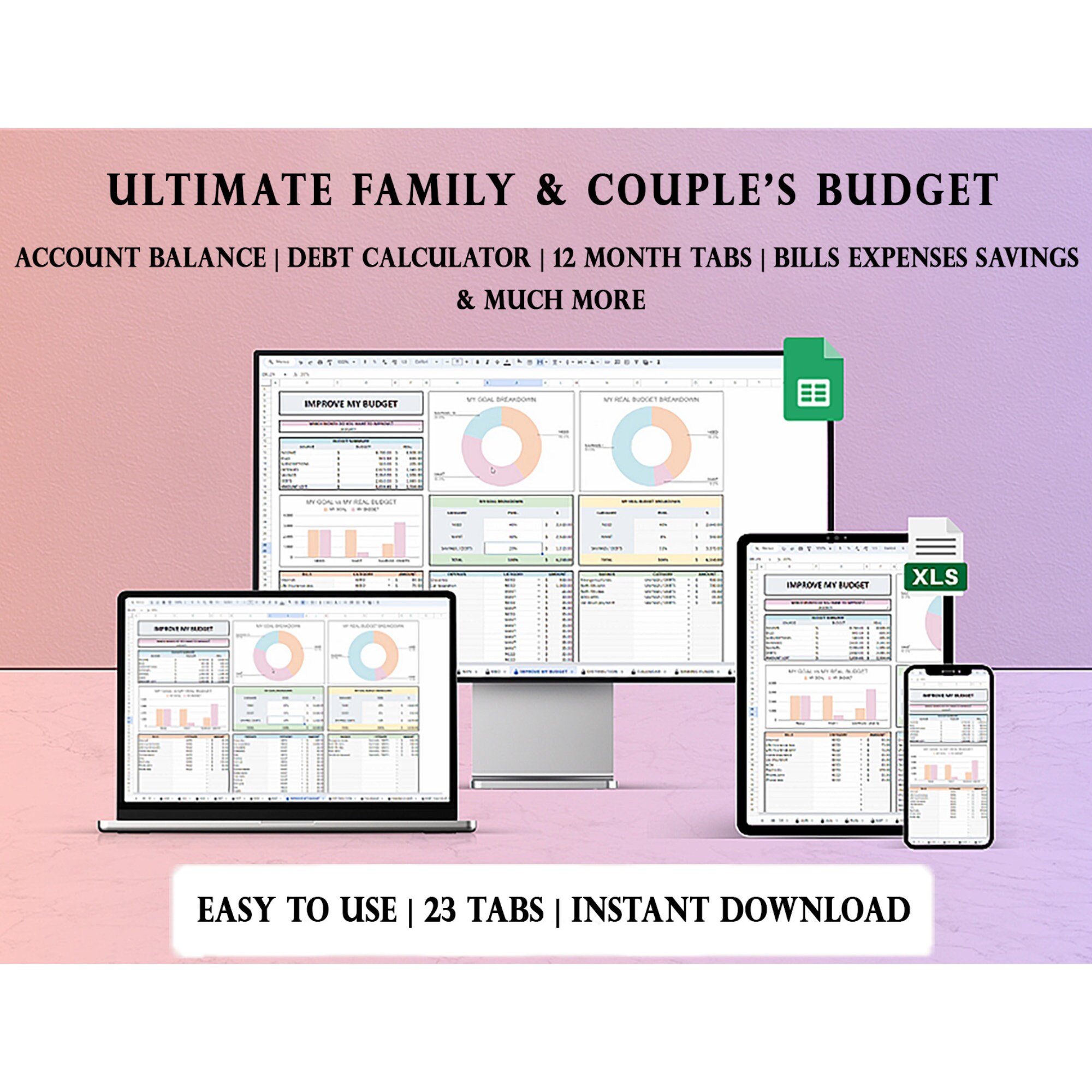 Couples Monthly Budget Planner Google Sheet | Couples Budget ...