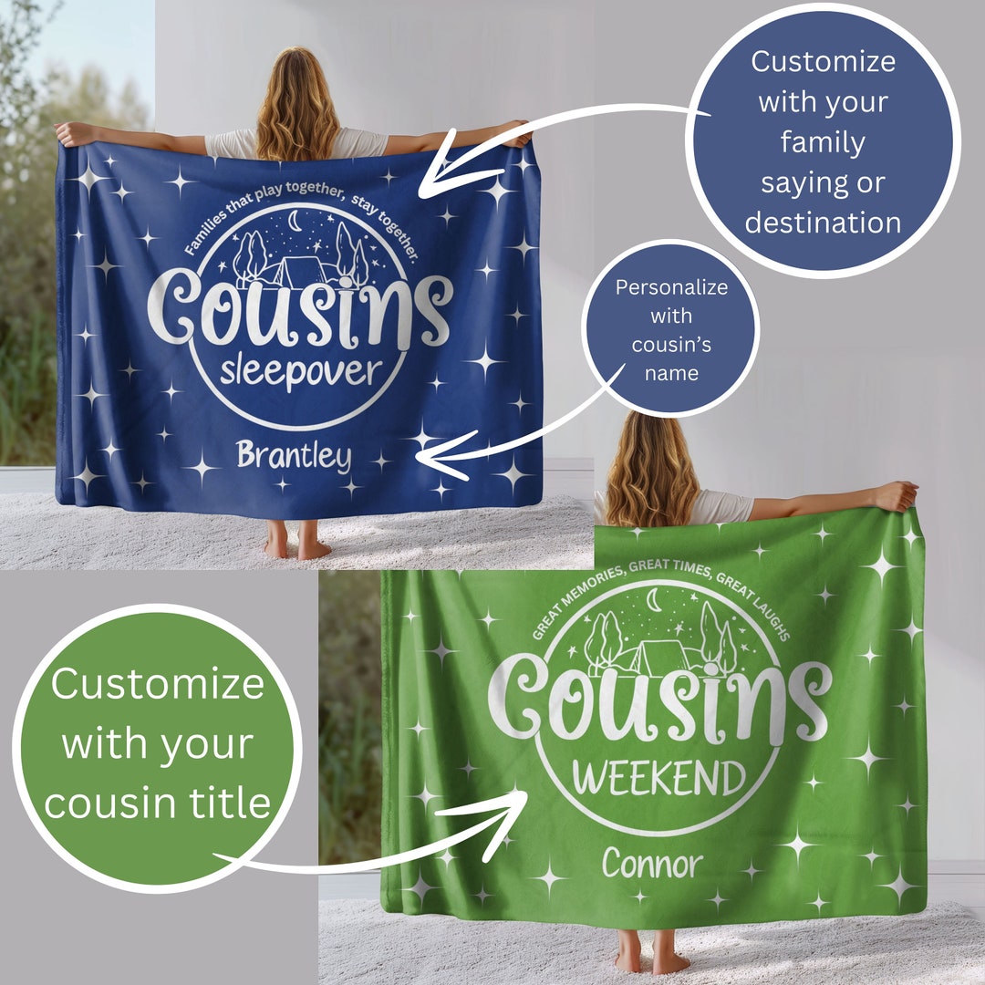 Personalized Cousin Crew Blanket, Matching Cousins Blankets Gift ...