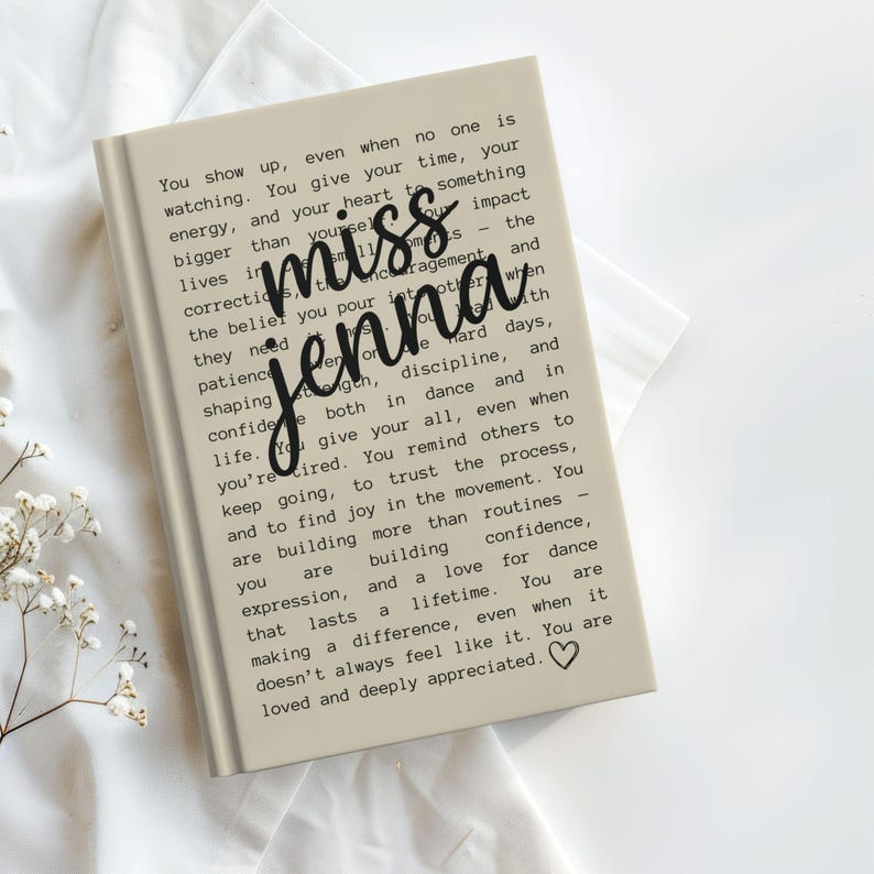 Personalized Dance Teacher Notebook, Custom Dance Coach Gift Journal ...
