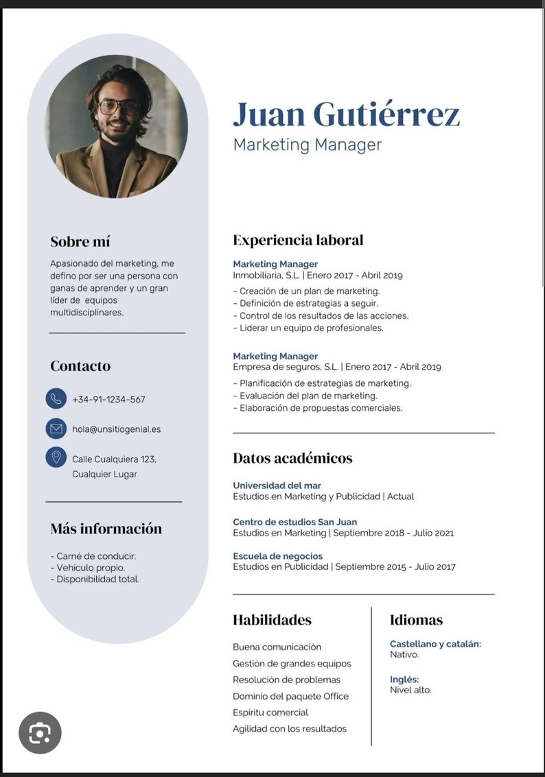 Resume CV for Work - Etsy
