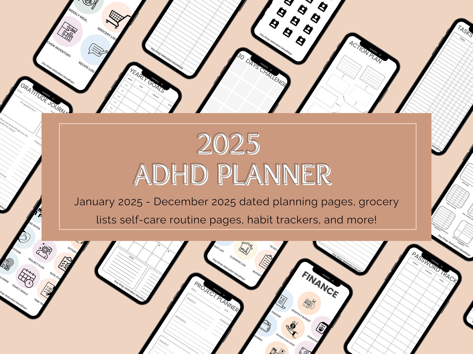 2025 ADHD Planner - Etsy