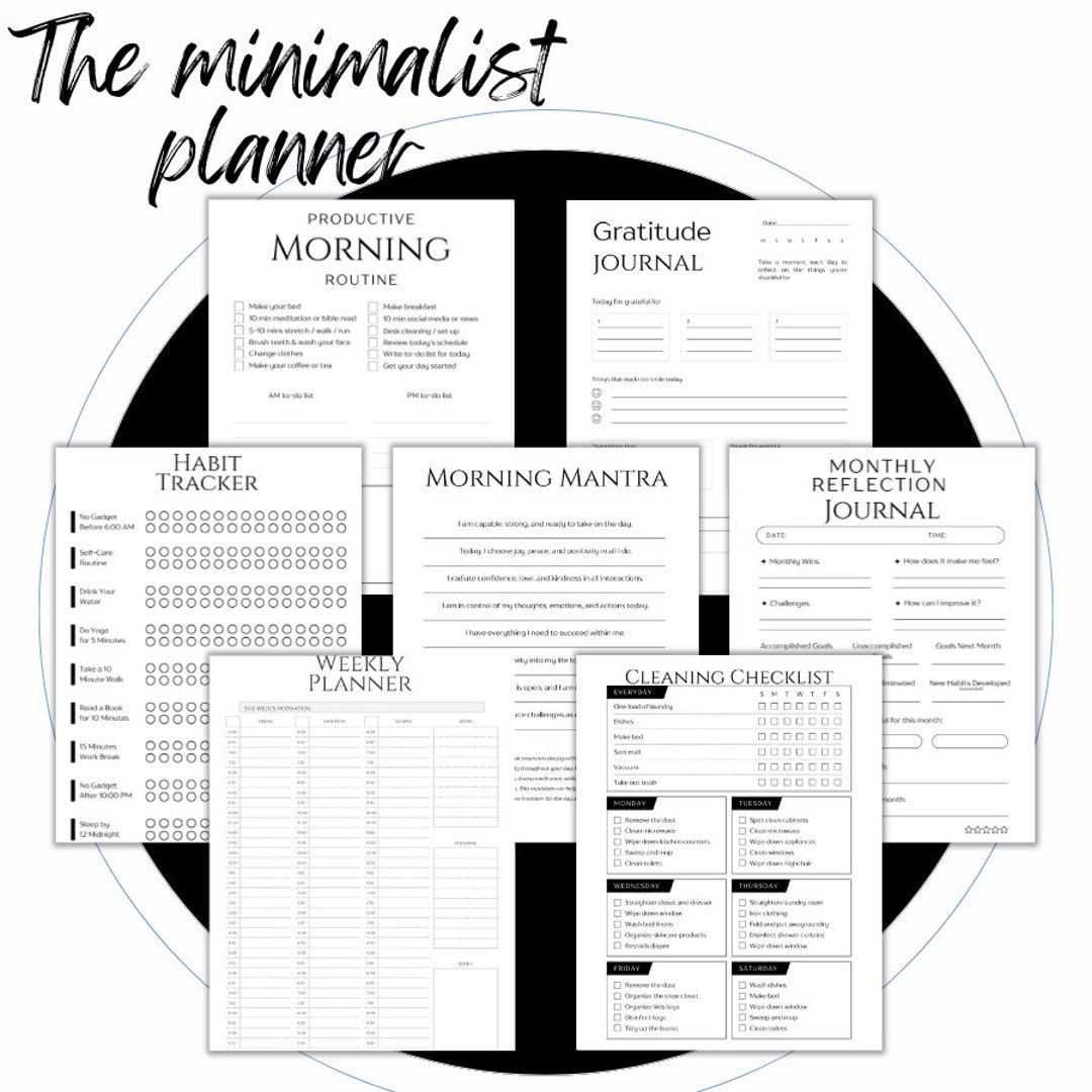 Minimalist Planner and Habit Tracker - Etsy