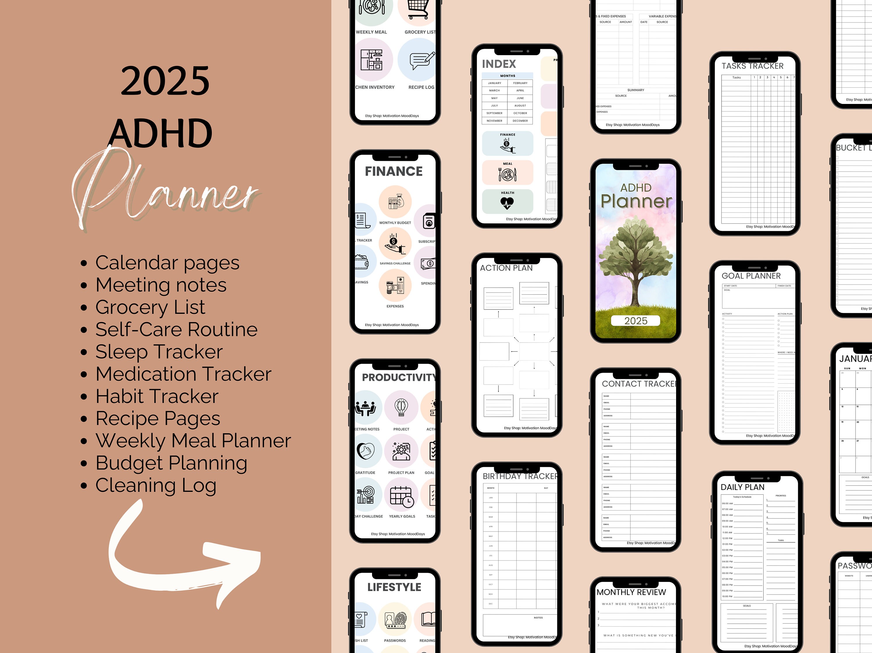 2025 ADHD Planner - Etsy