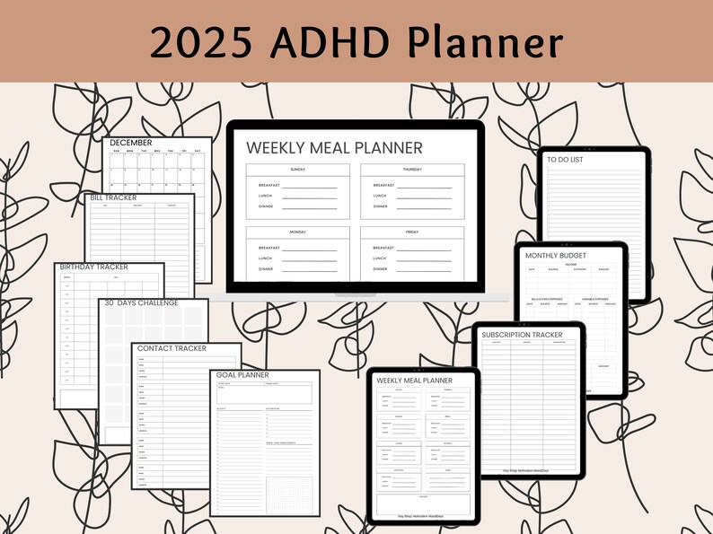 2025 ADHD Planner - Etsy