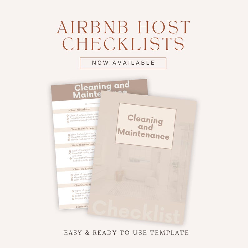 Airbnb Master Host Checklist - Etsy